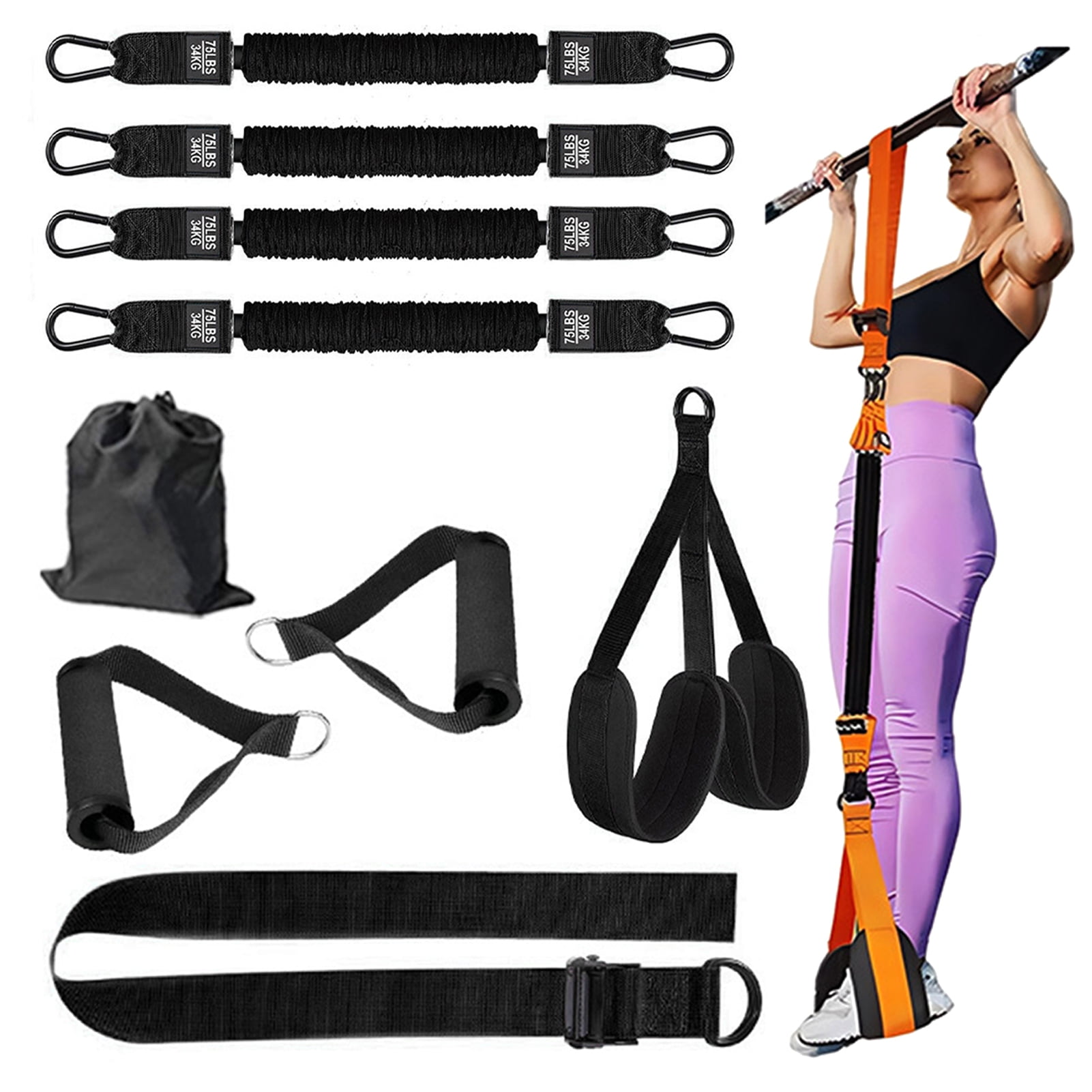 HZLXW 1 Set Pull-Up Assistance Band 150/225/300lbs Heavy Duty Pull-Up ...