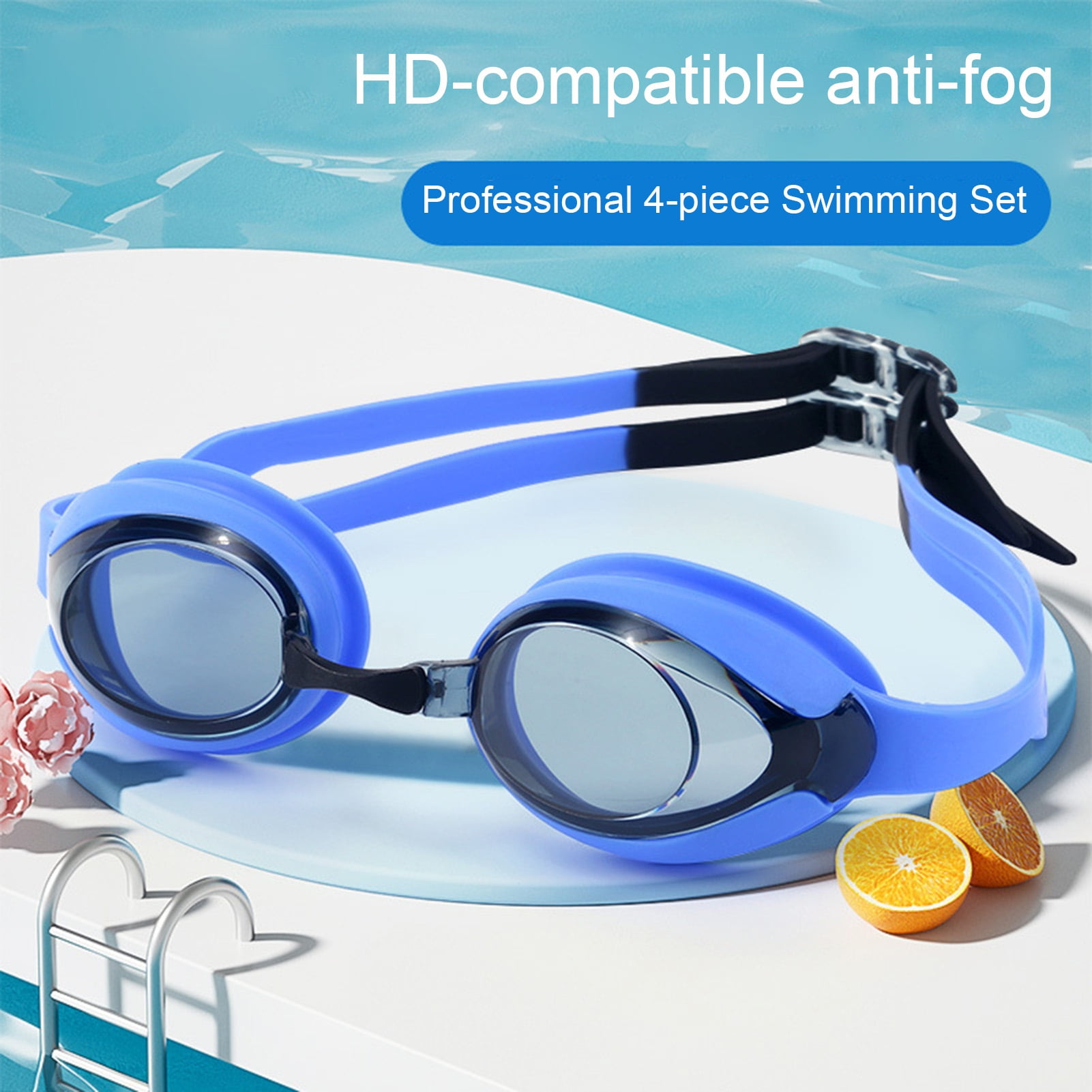 HZLXW 1 Set Swimming Goggles Ergonomics High Clarity Swim Silicone Kid ...