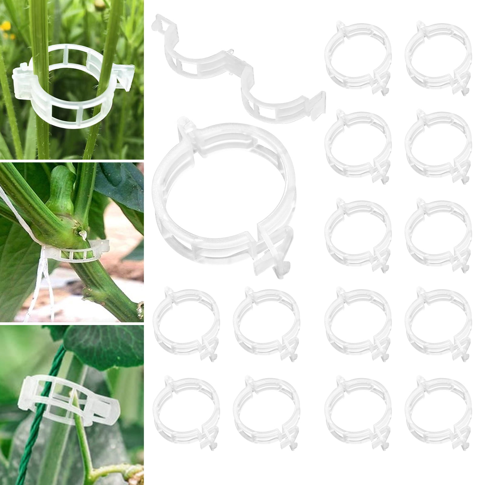 HZLXW 100/200/300 Pcs Plant Clips Plastic Plant Support Clips Reusable ...