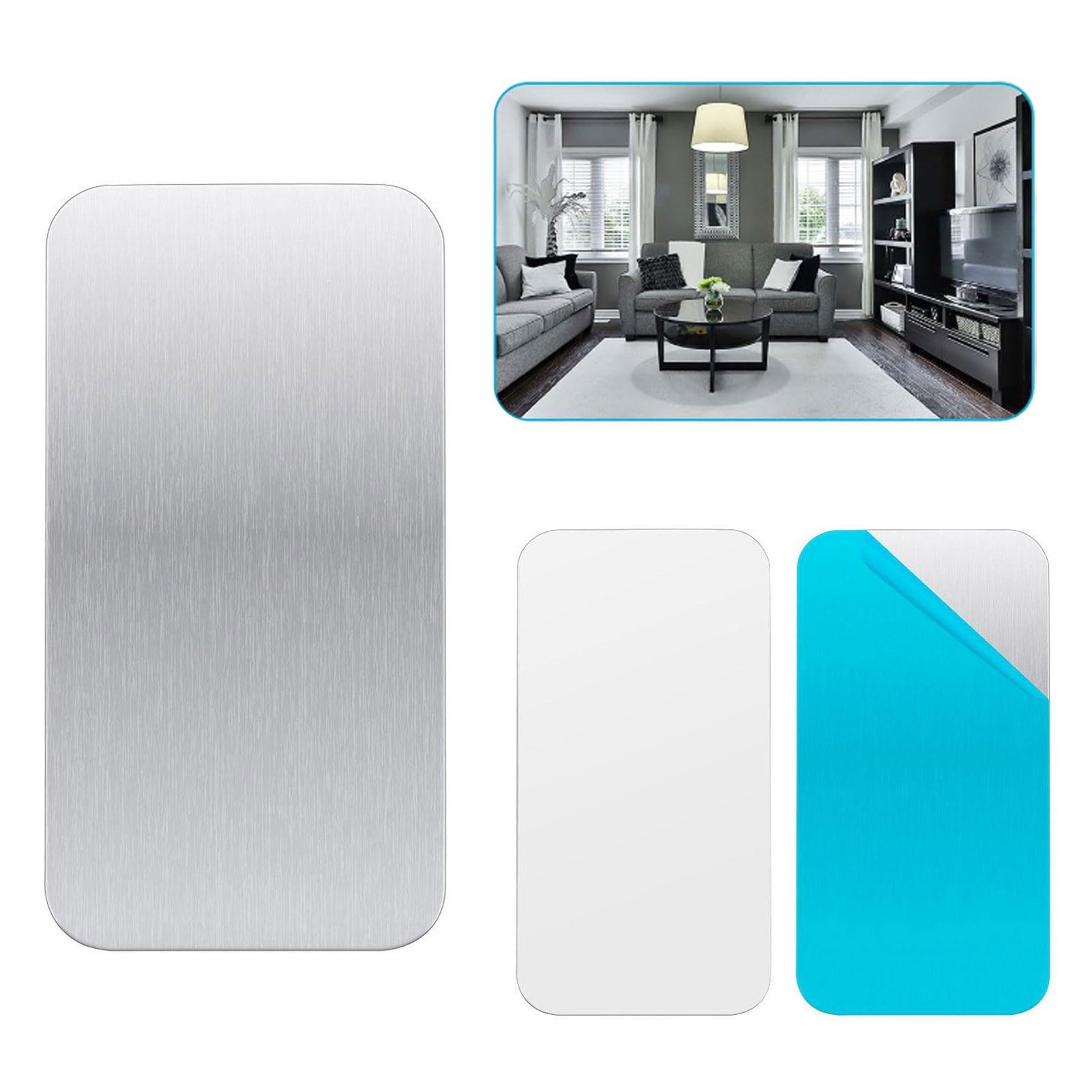 HZLXW 12/24Pcs Adhesive Metal Plates for Magnetic Mounts Heavy Duty ...