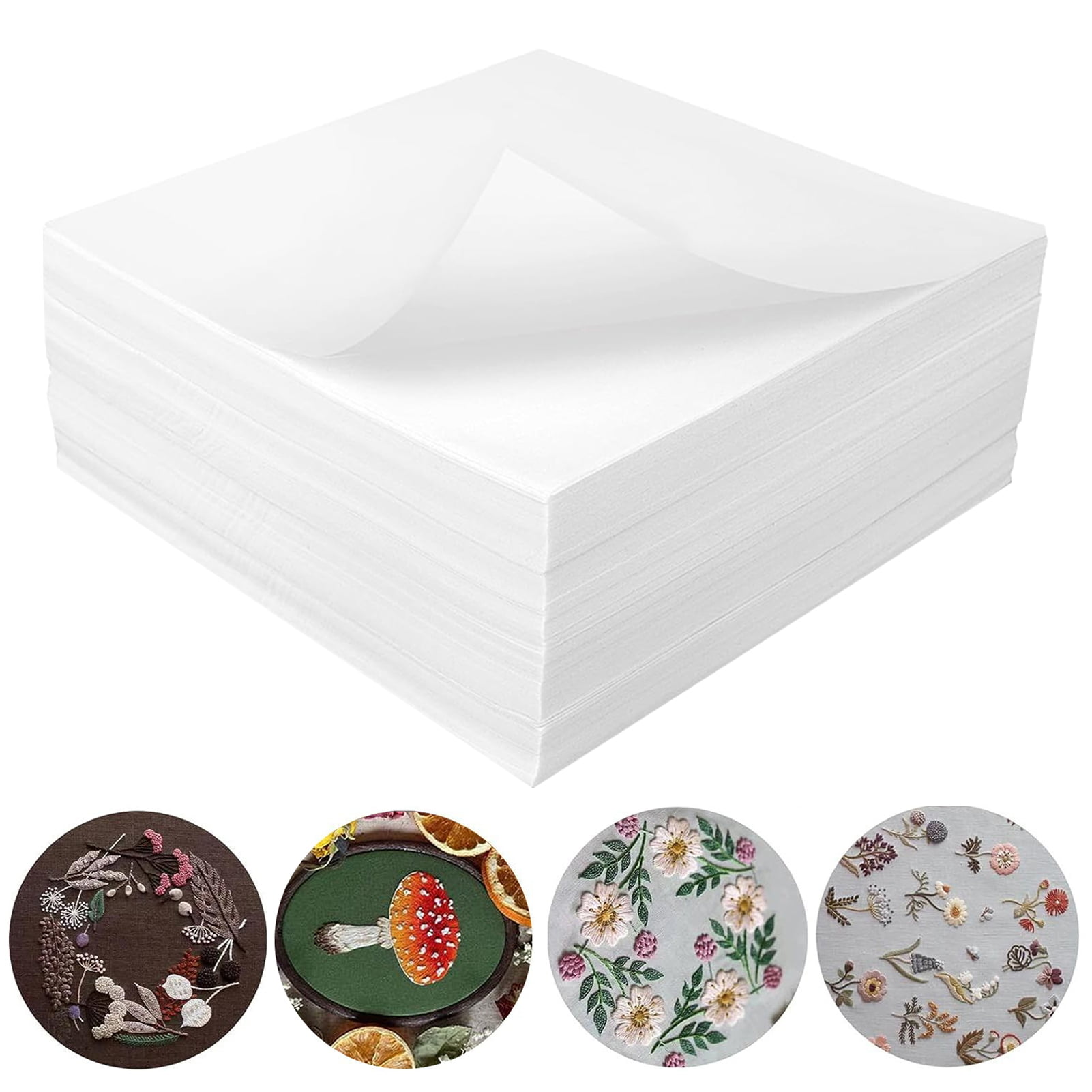 HZLXW 120 Sheets Tear Away Embroidery Stabilizer Precut Embroidery ...