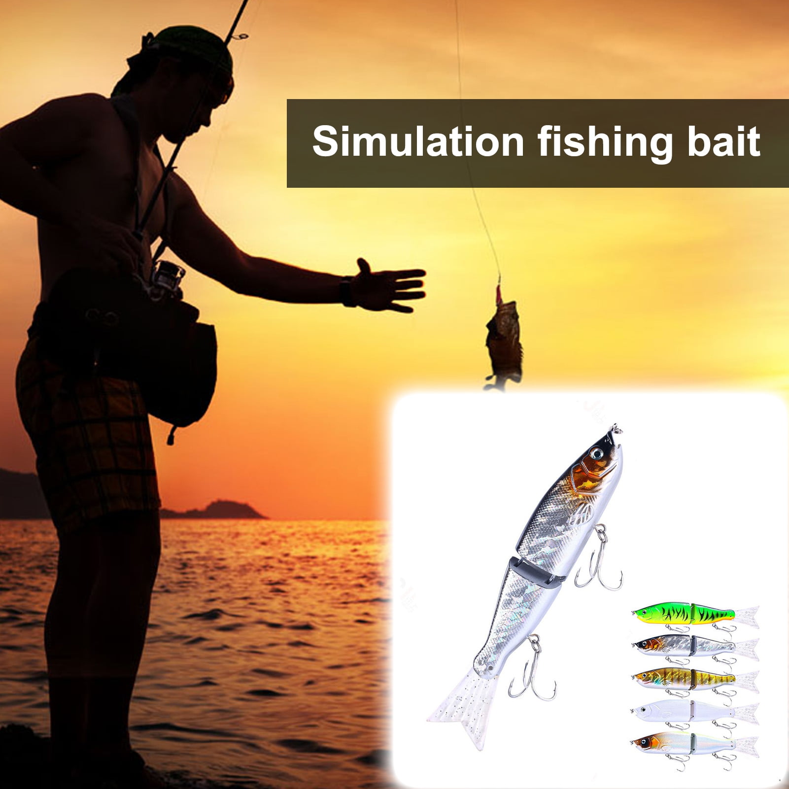 HZLXW 18cm 52g Fishing Lure Multi Segment Attractive Lightweight Bold ...