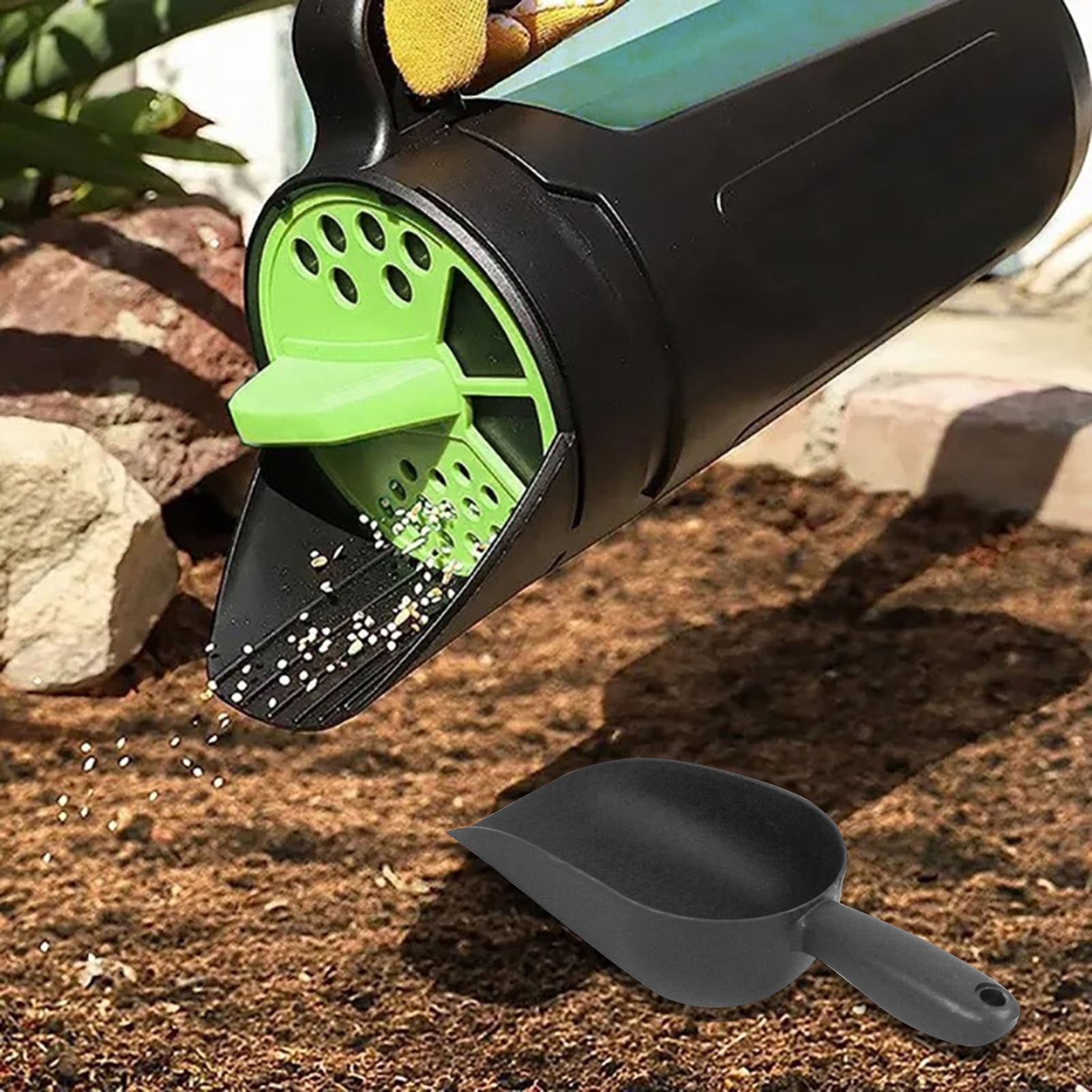 HZLXW 2.5L Handheld Spreader Sowing Dispenser with Adjustable Opening ...