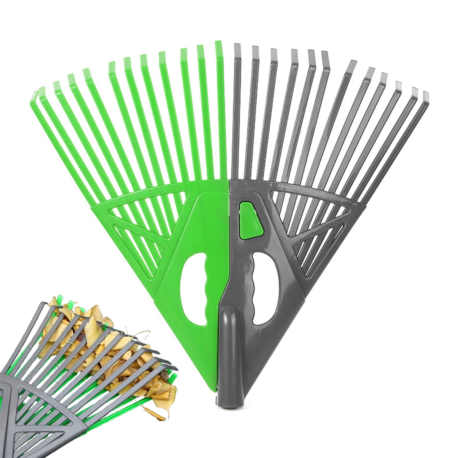 HZLXW 2 Pcs/Set Grass Rake Handheld Gardening Rake Spliced Leaf Rake ...
