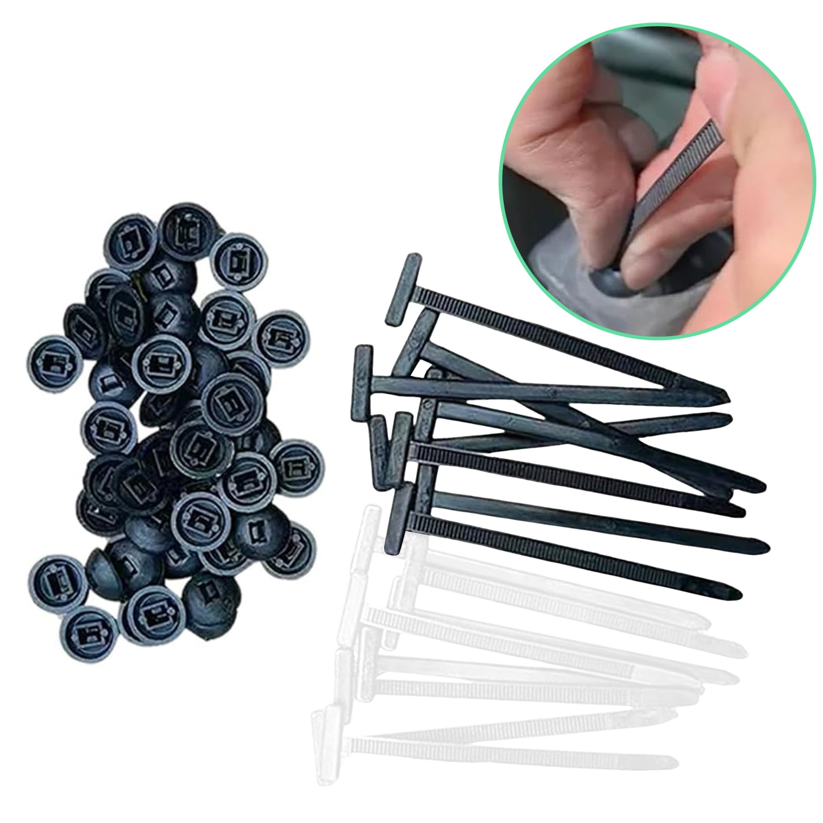 HZLXW 20/50/100/200Pcs Universal Nylon Cable Tie Buckle Heavy Duty Self ...