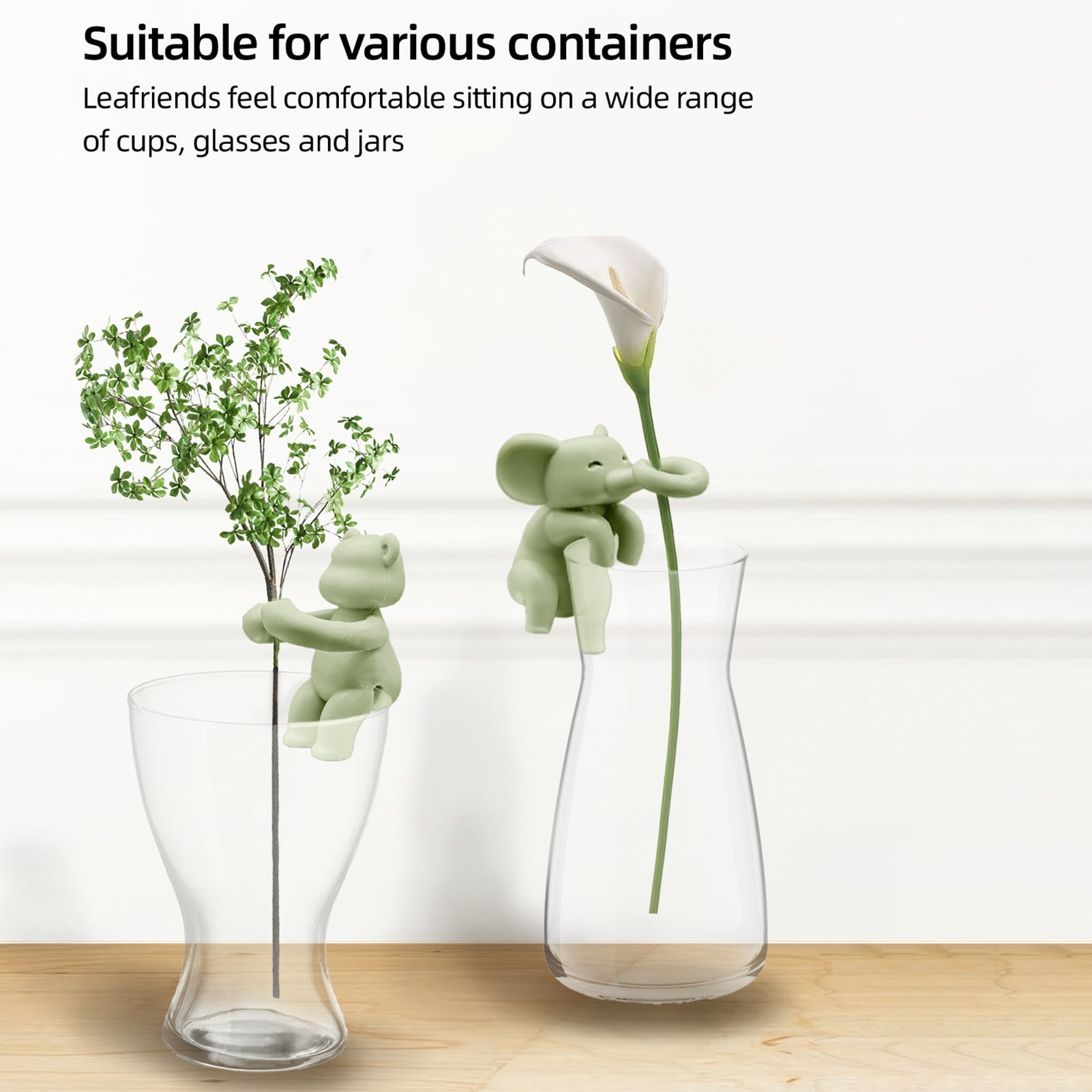 HZLXW 2Pcs Plant Cutting Holder Bear/Elephant Plant Propagation Friends ...