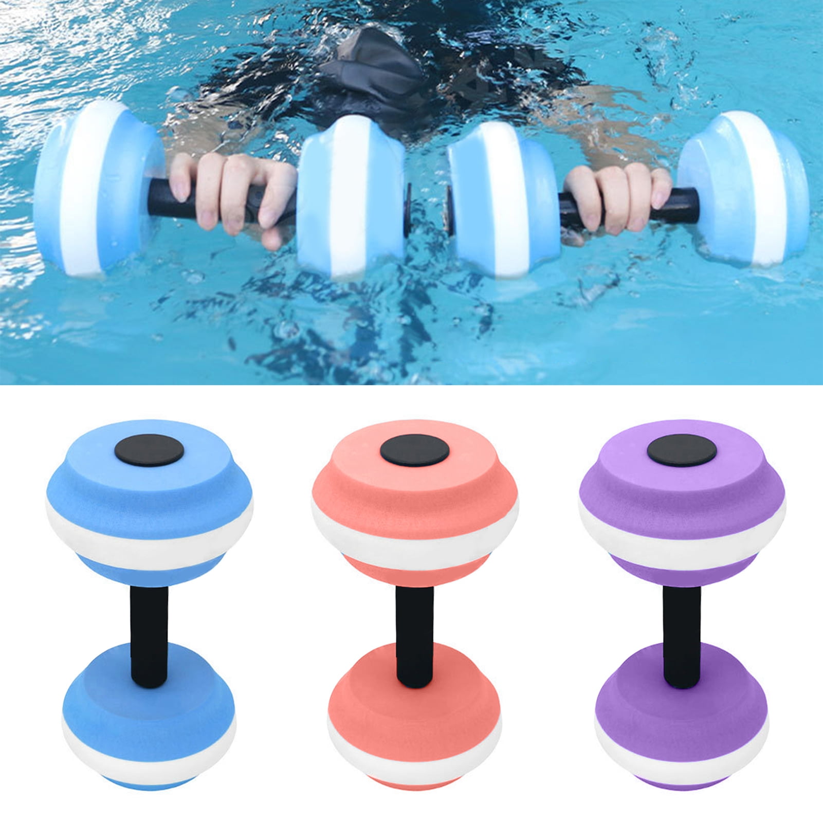 HZLXW 2Pcs Water Dumbbell Kids Adults EVA Foam Pool Weight Water ...