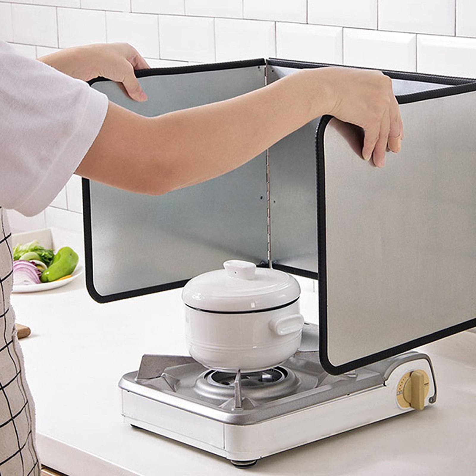 HZLXW 3 Sided Oil Splatter Guard Stainless Steel Grease Splatter Screen ...