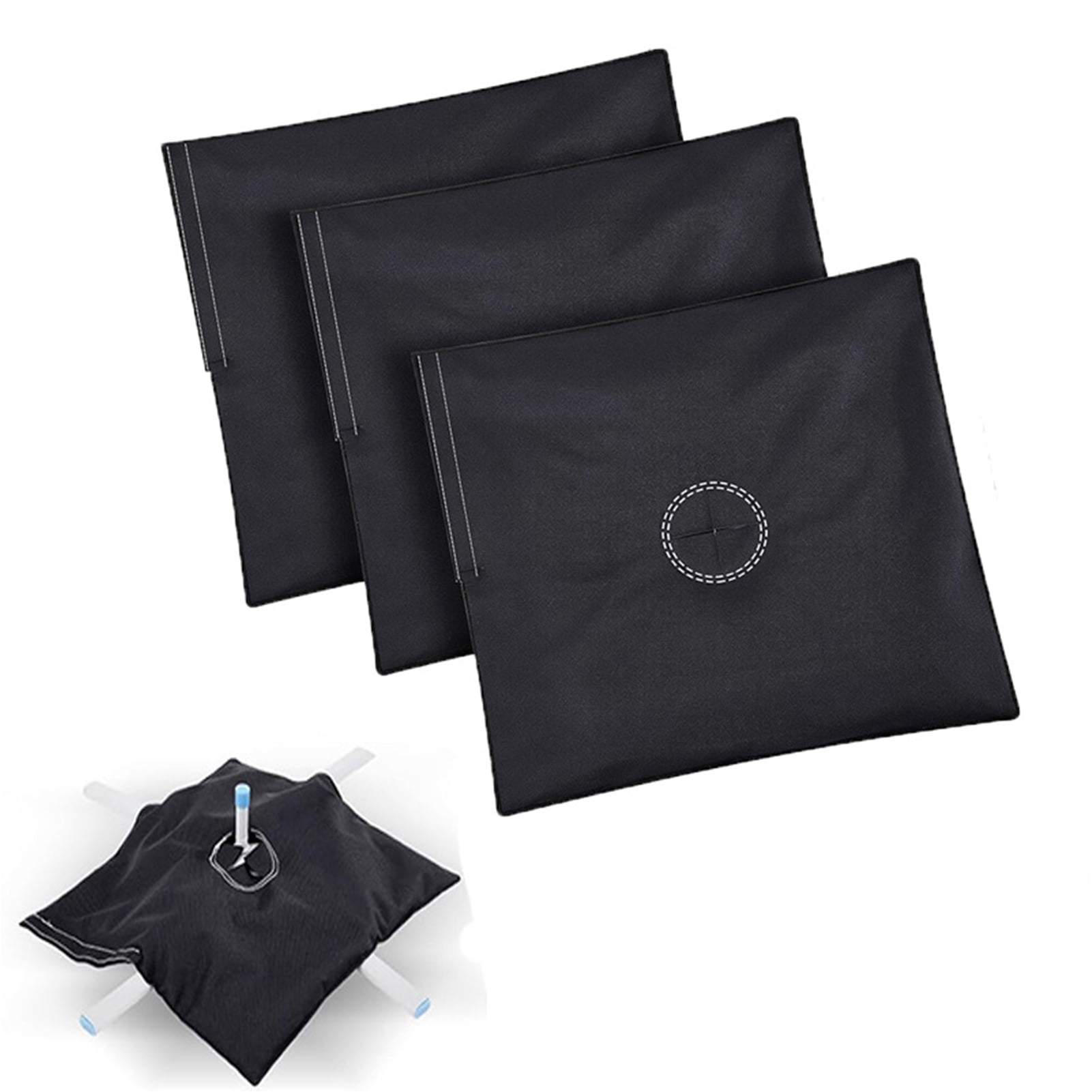 HZLXW 3Pcs Fillable Sandbags Easy Fill Design Sandbags Canvas Windproof ...