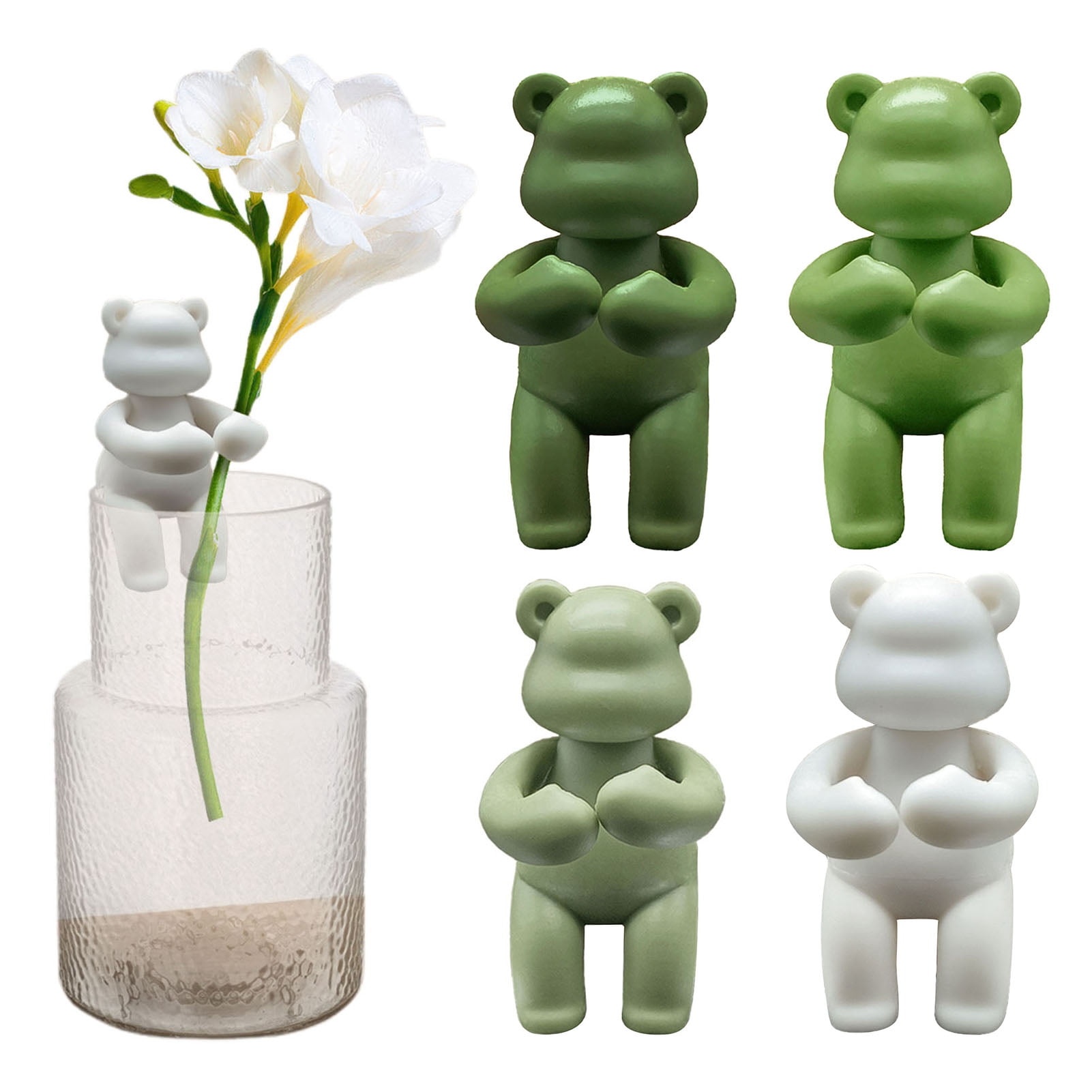 HZLXW 4 Pcs Plant Propagation Buddies Bear Stem Support Plant Cutting ...