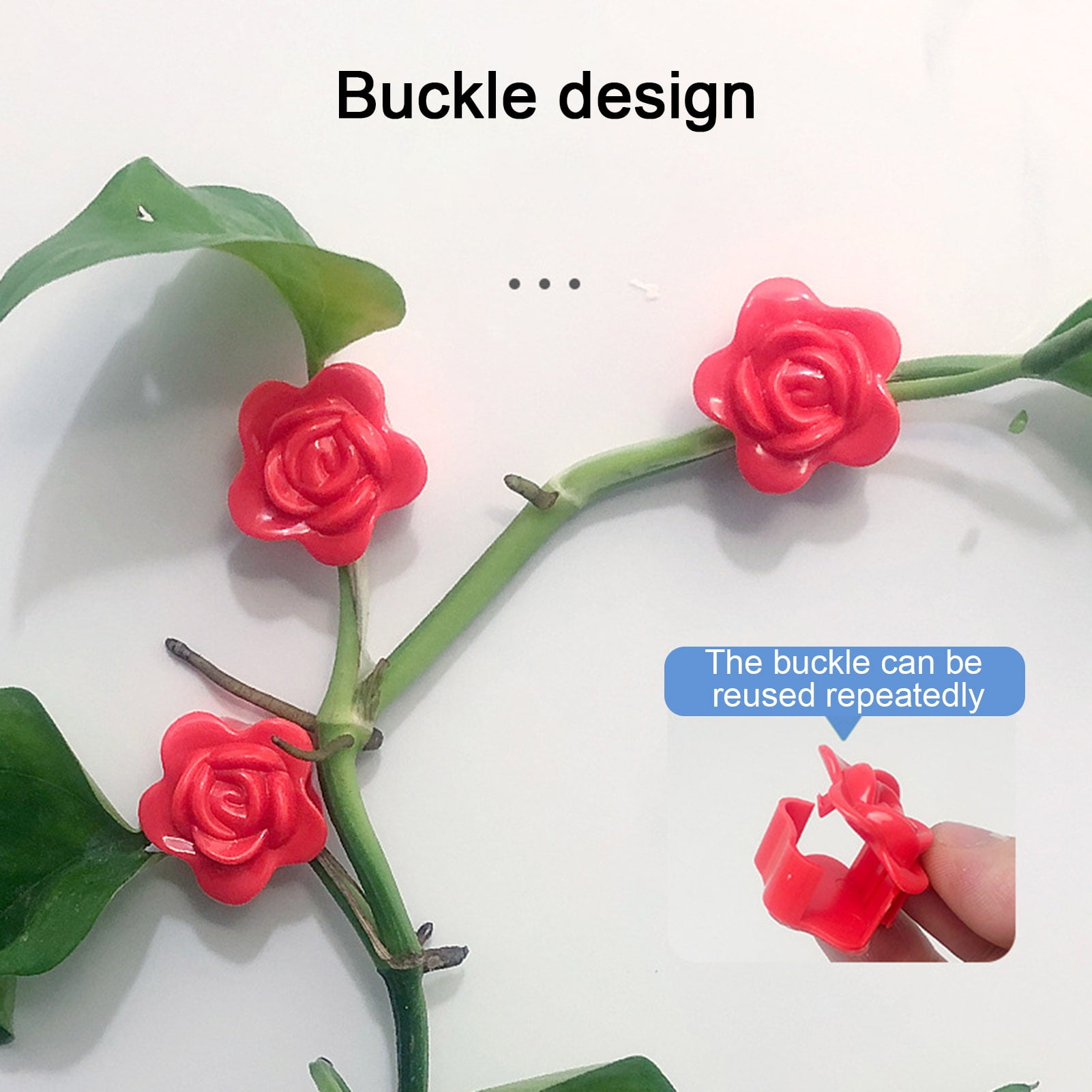 HZLXW 50 Pcs Plant Stem Holder Rose-Shaped Wall Climbing Plant Vine ...