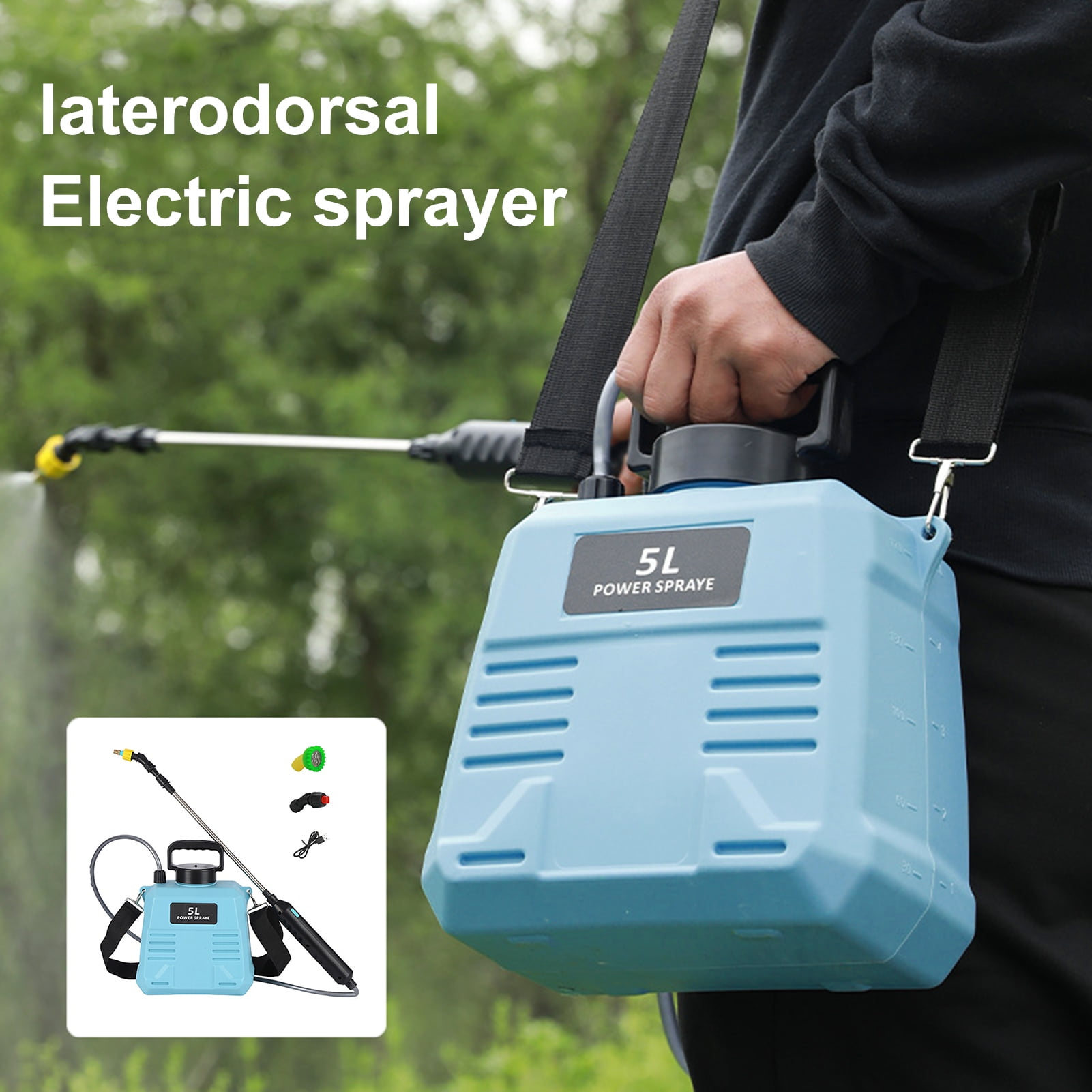 HZLXW 5L/8L Electric Garden Sprayer Backpack Lawn Sprayer with 3 ...