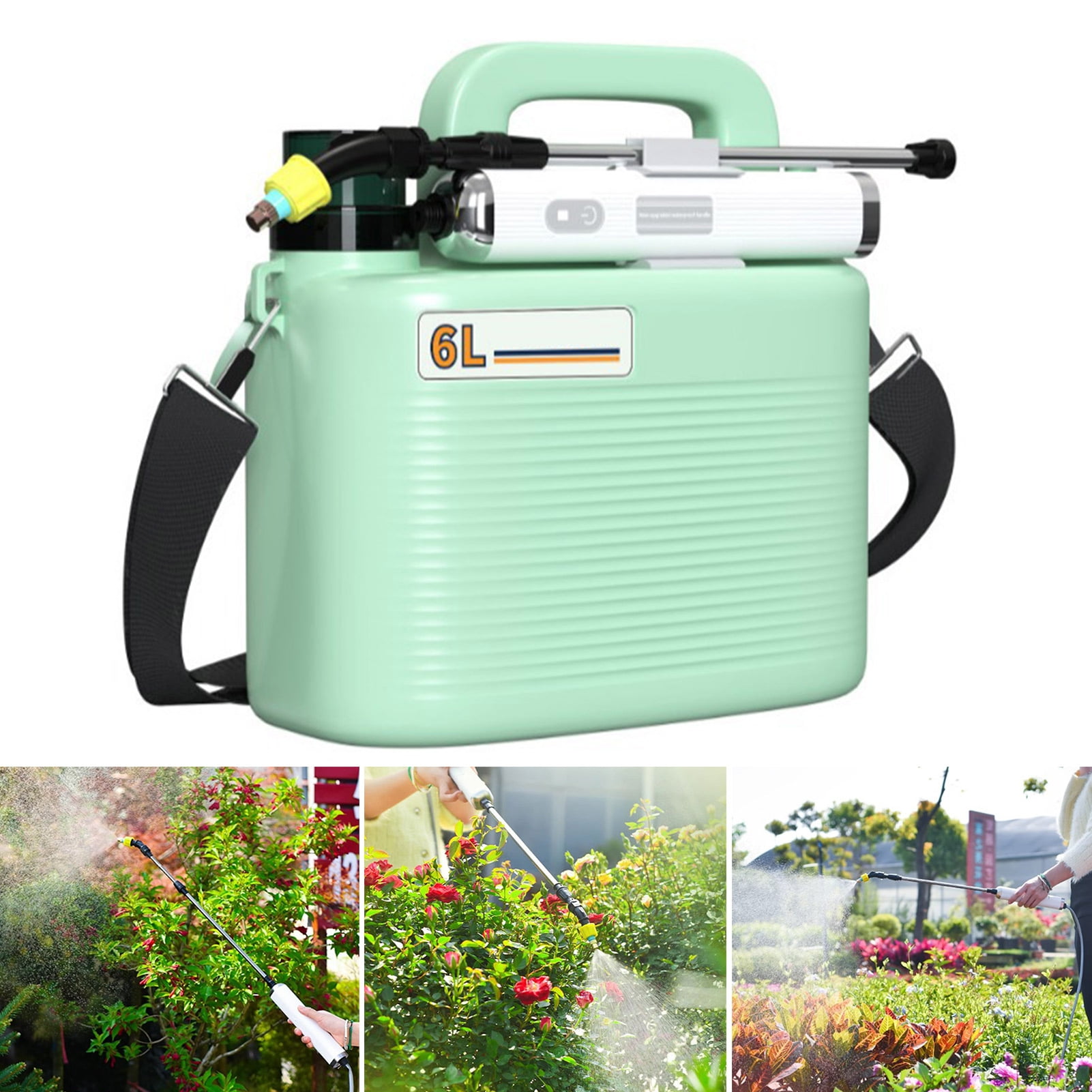 HZLXW 6L Electric Sprayer USB Rechargeable Sprayer with Telescopic Wand ...