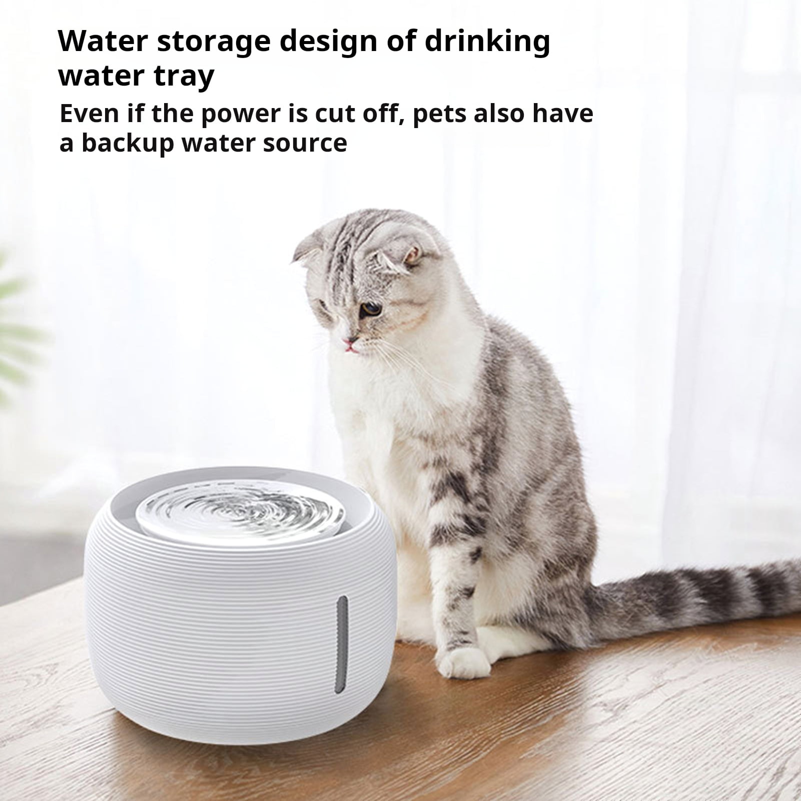 HZLXW 84oz/2.5L Cat Water Fountain Quiet Pet Water Dispenser with LED ...