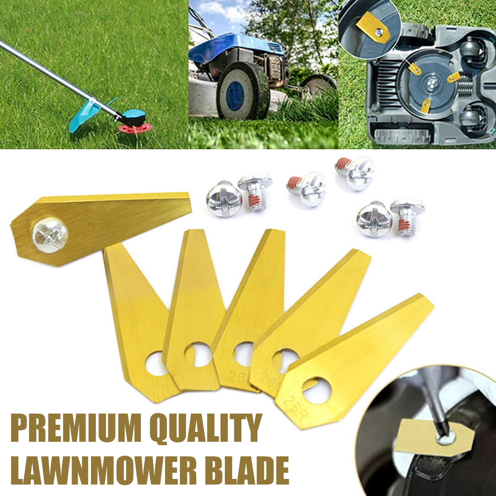 HZLXW 9/18/30Pcs Stainless Steel Lawnmower Blade for Bosch Indego Heavy ...