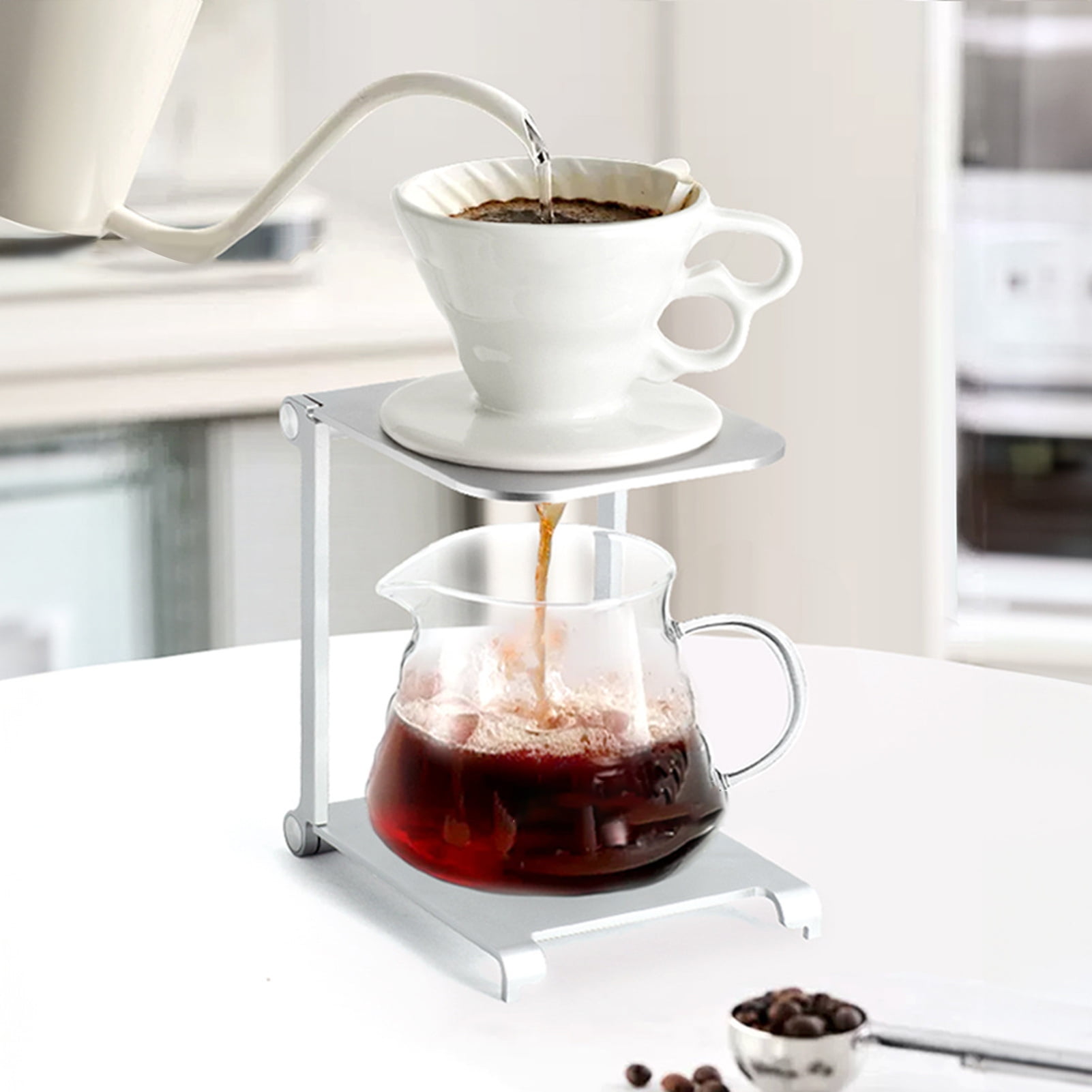 HZLXW Aluminum Hand Brew Stand Espresso Machine Holder Foldable Bracket ...