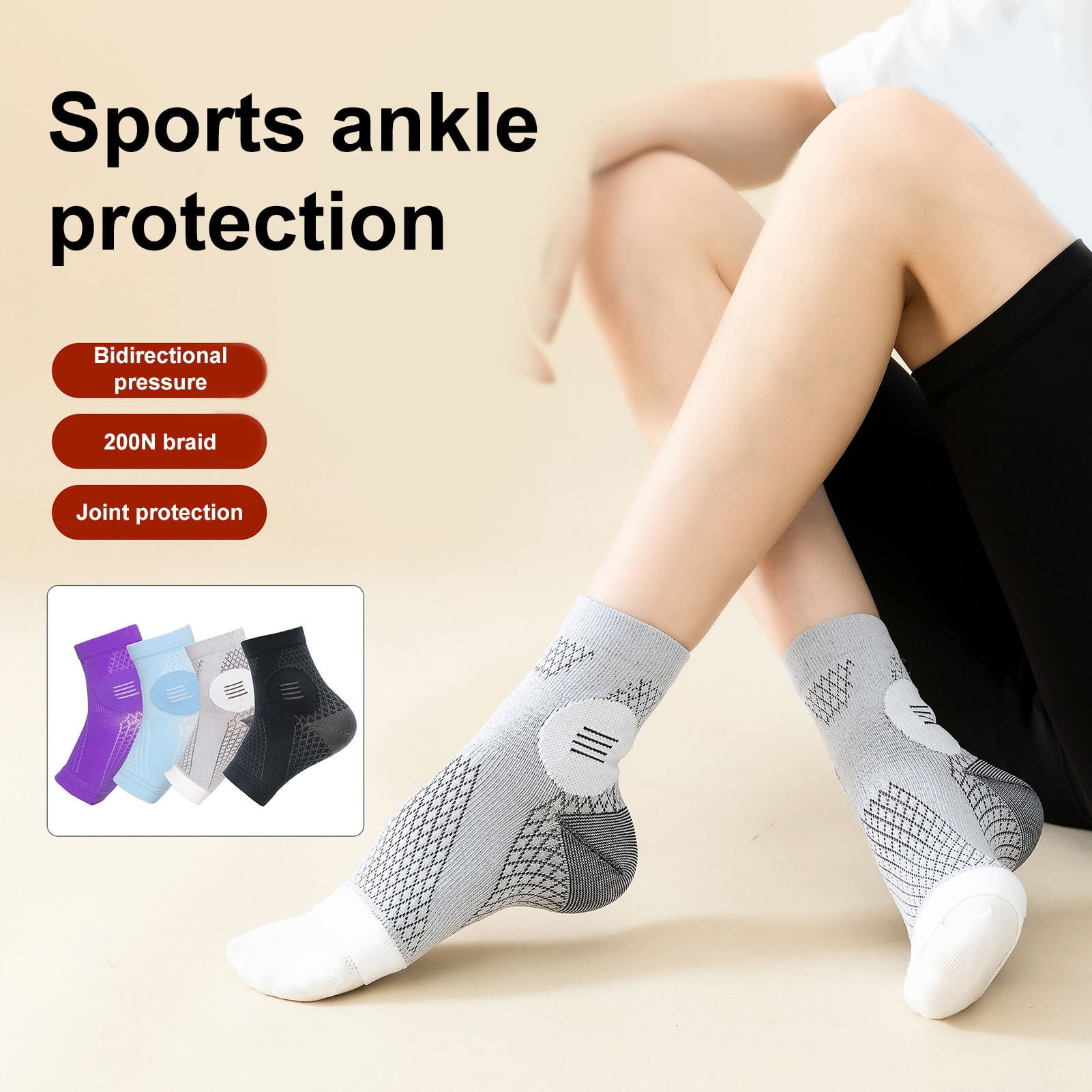 HZLXW Anti-Fatigue Compression Foot Sleeve Brace Socks High Elastic ...