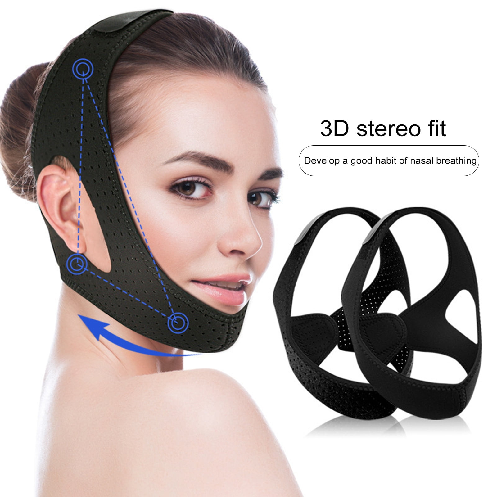 HZLXW Anti Snore Chin Strap Adjustable Breathable Keeping Mouth Closed ...