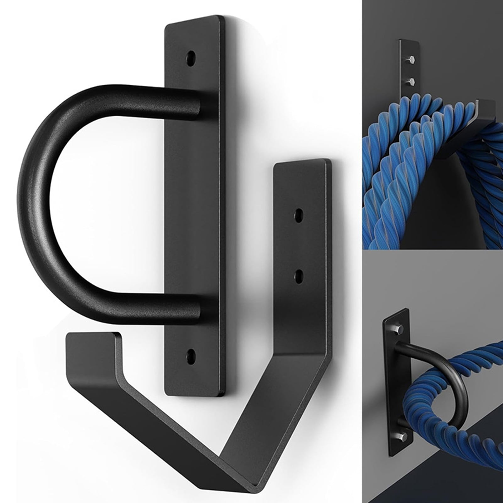 HZLXW Battle Rope Wall Mount Kit Storage Hook Fitness Rope Wall Rack ...