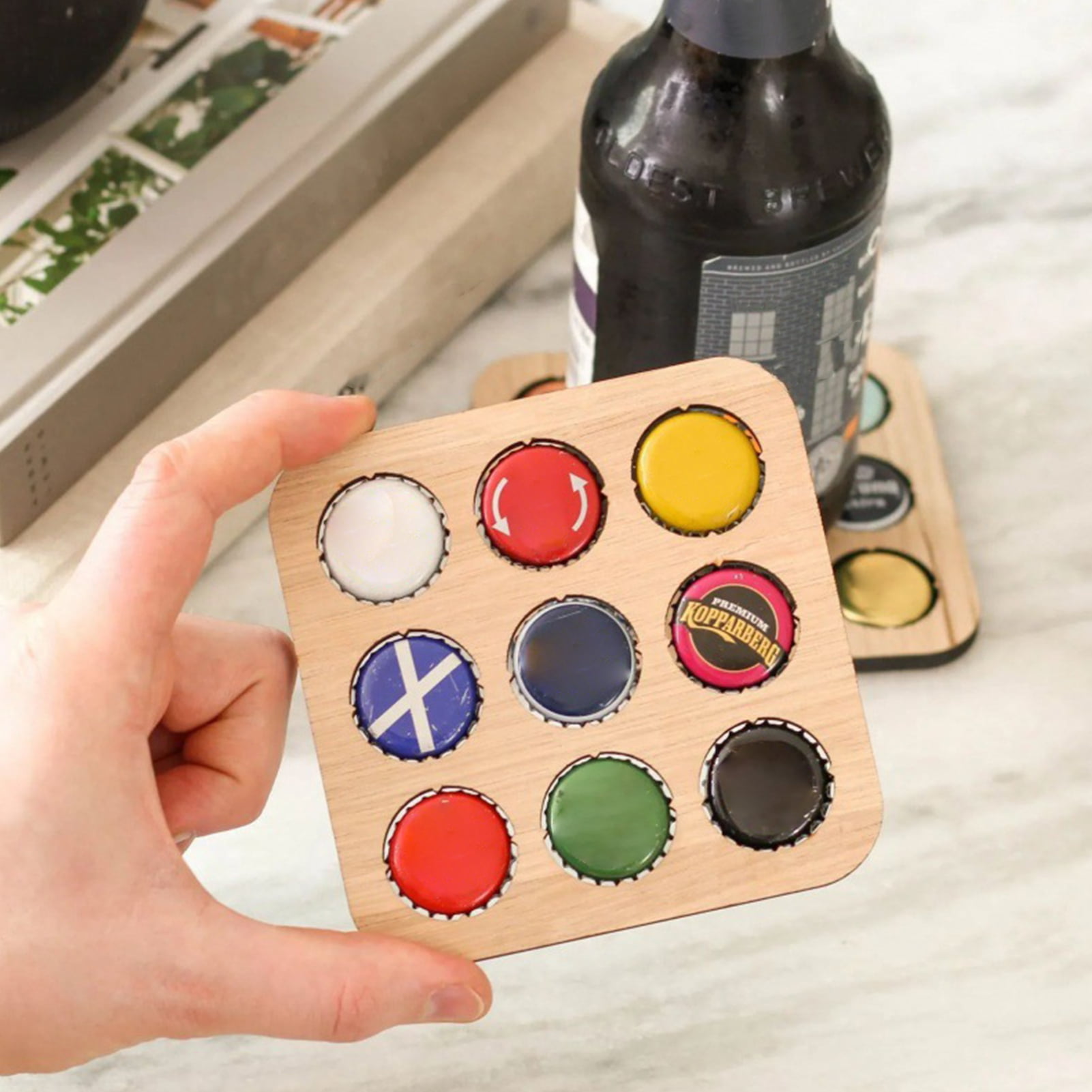 HZLXW Beer Cap Coaster for Men Beer Lovers Gift Man Cave Home Decor ...