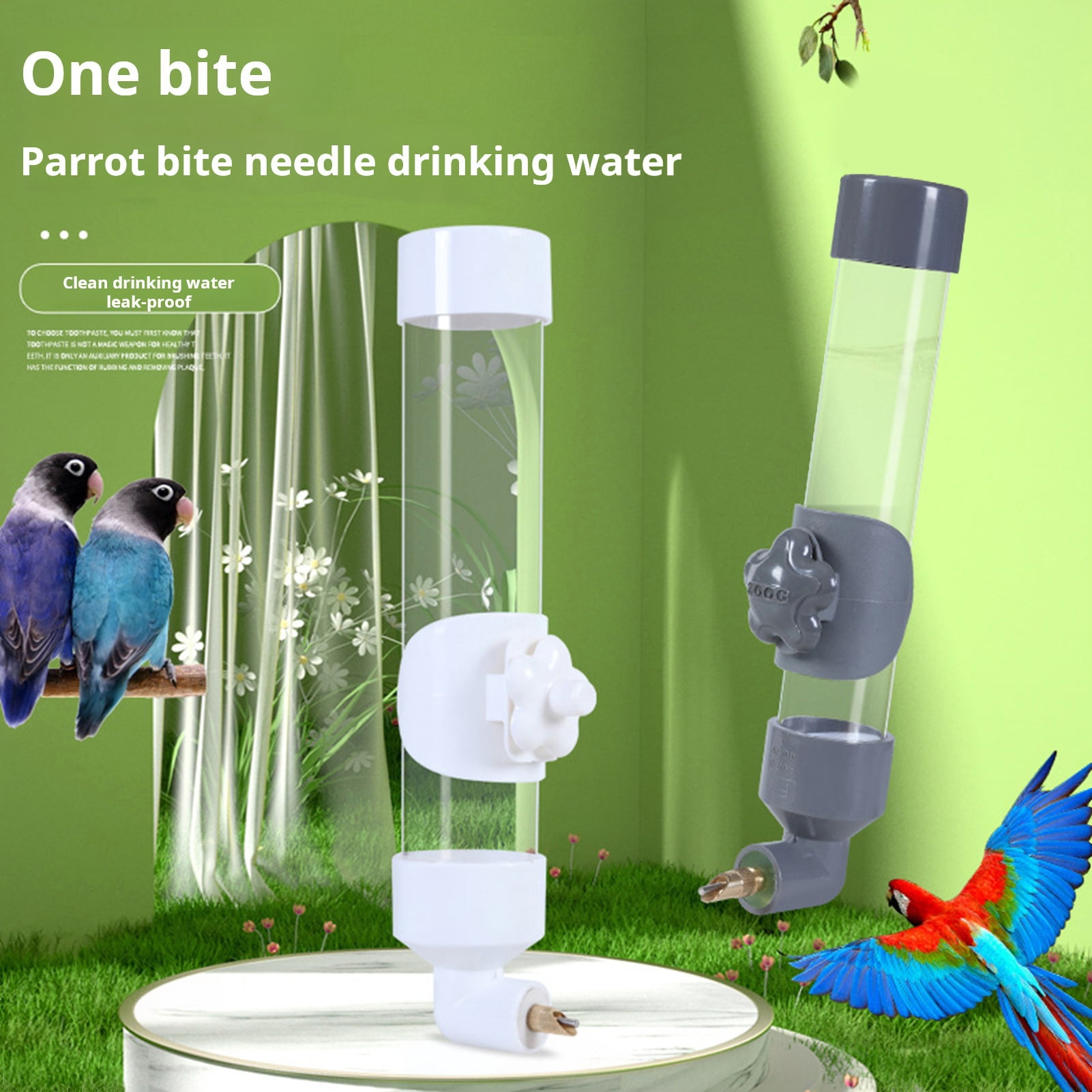 HZLXW Bird Water Feeder Anti-Tip Leakage-Proof Automatic Bird Cage ...