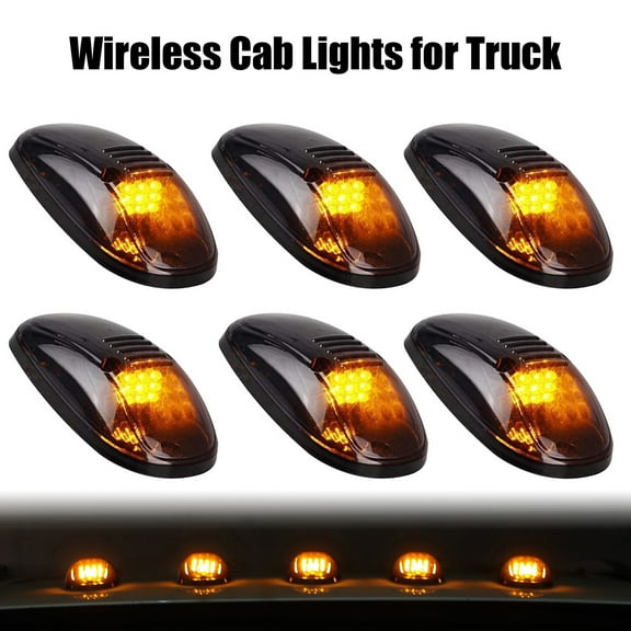 No Drill Car Cab Lights Solar Cab Lights For Truck Upgraded Wireless ...