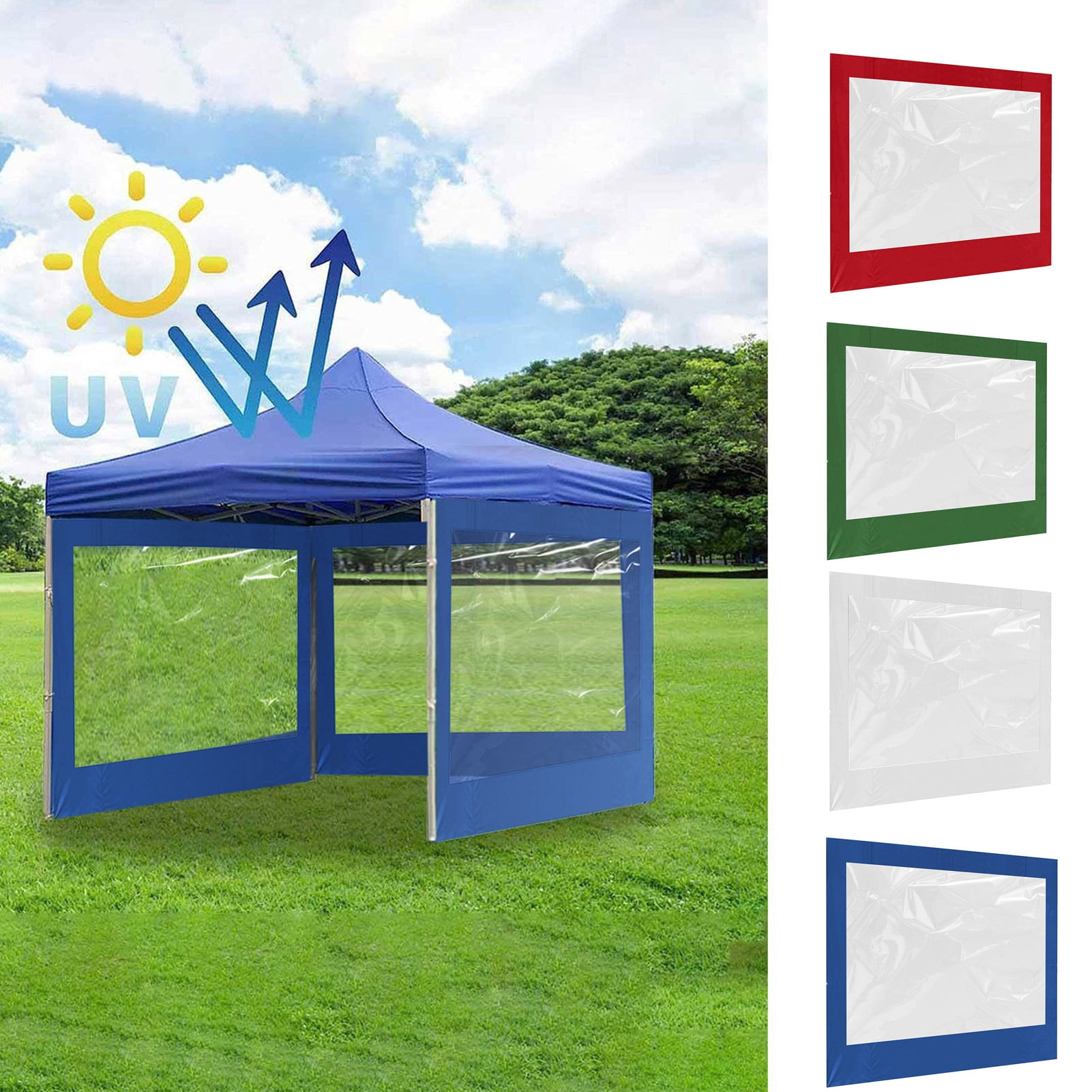 HZLXW Camping Canopy Sun Shade with Transparent Window Design Easy ...