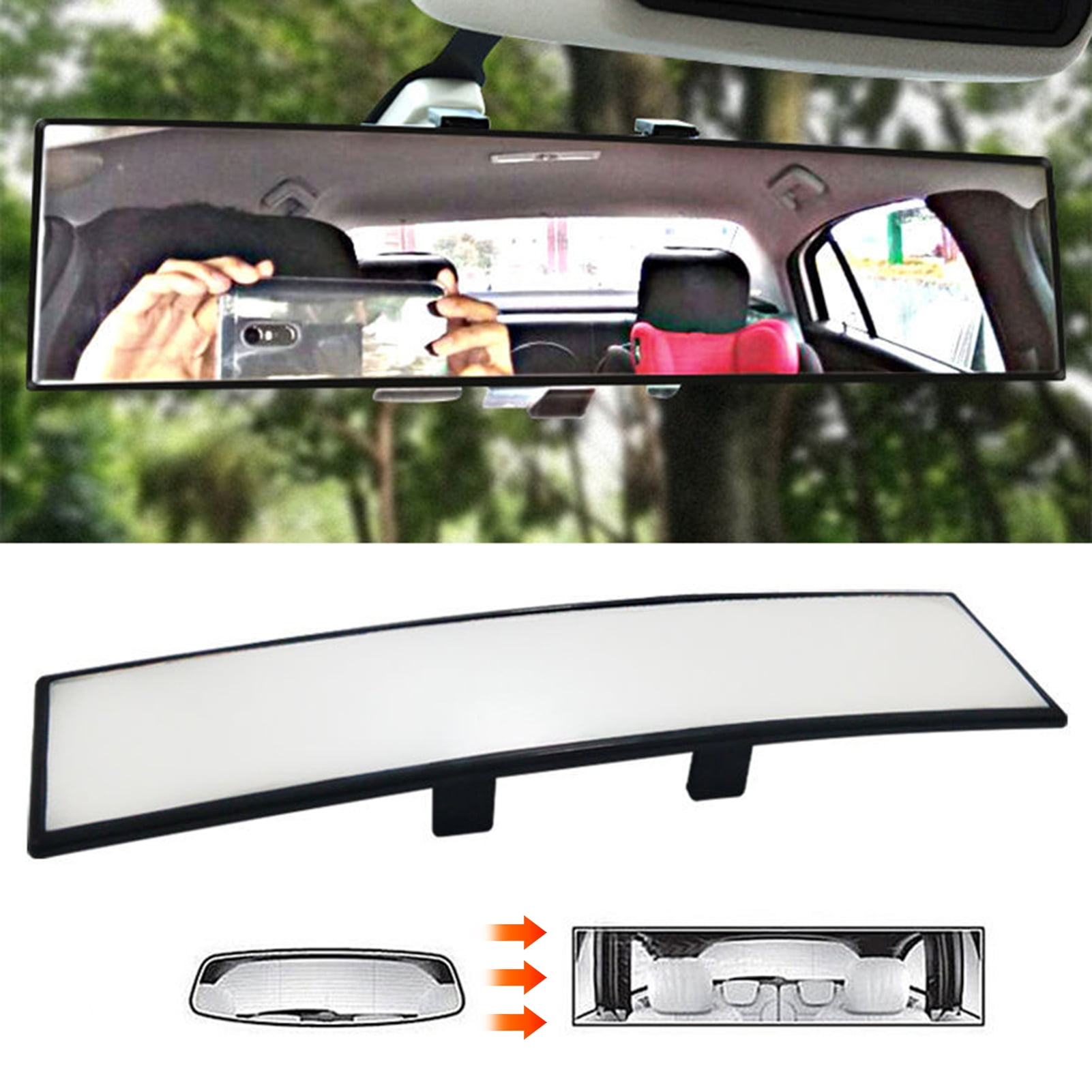 HZLXW Car Rear View Mirror Wide-Angle View Universal Simple ...