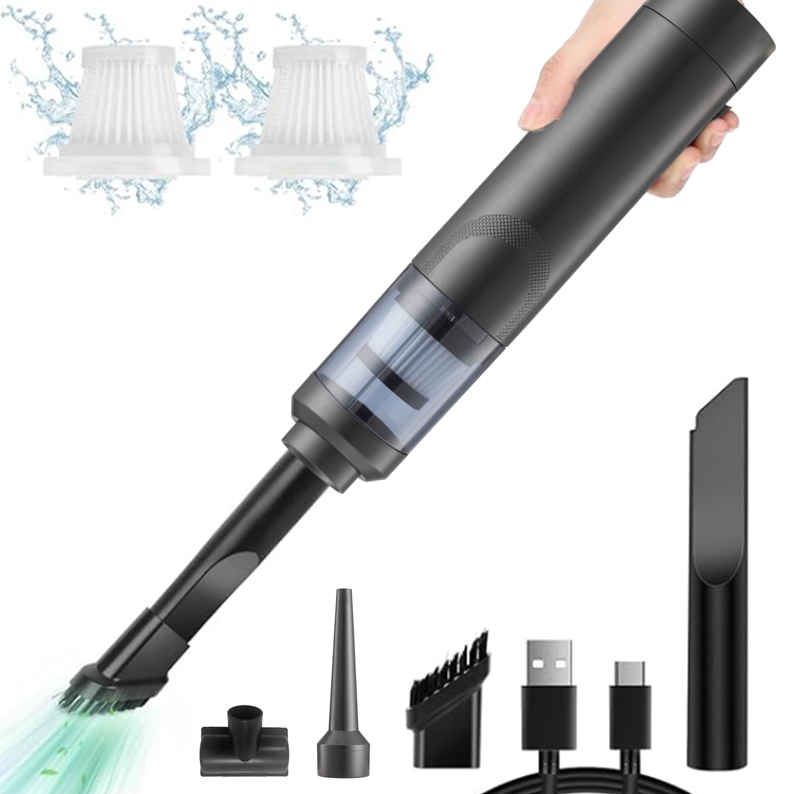 HZLXW Car Vacuum Cleaner Mini Cordless Portable Vacuum Handheld ...