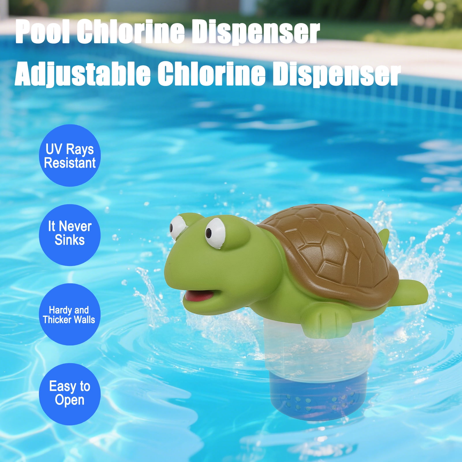 HZLXW Cartoon Turtle Pool Chlorine Floater Animal Floating Swimming ...