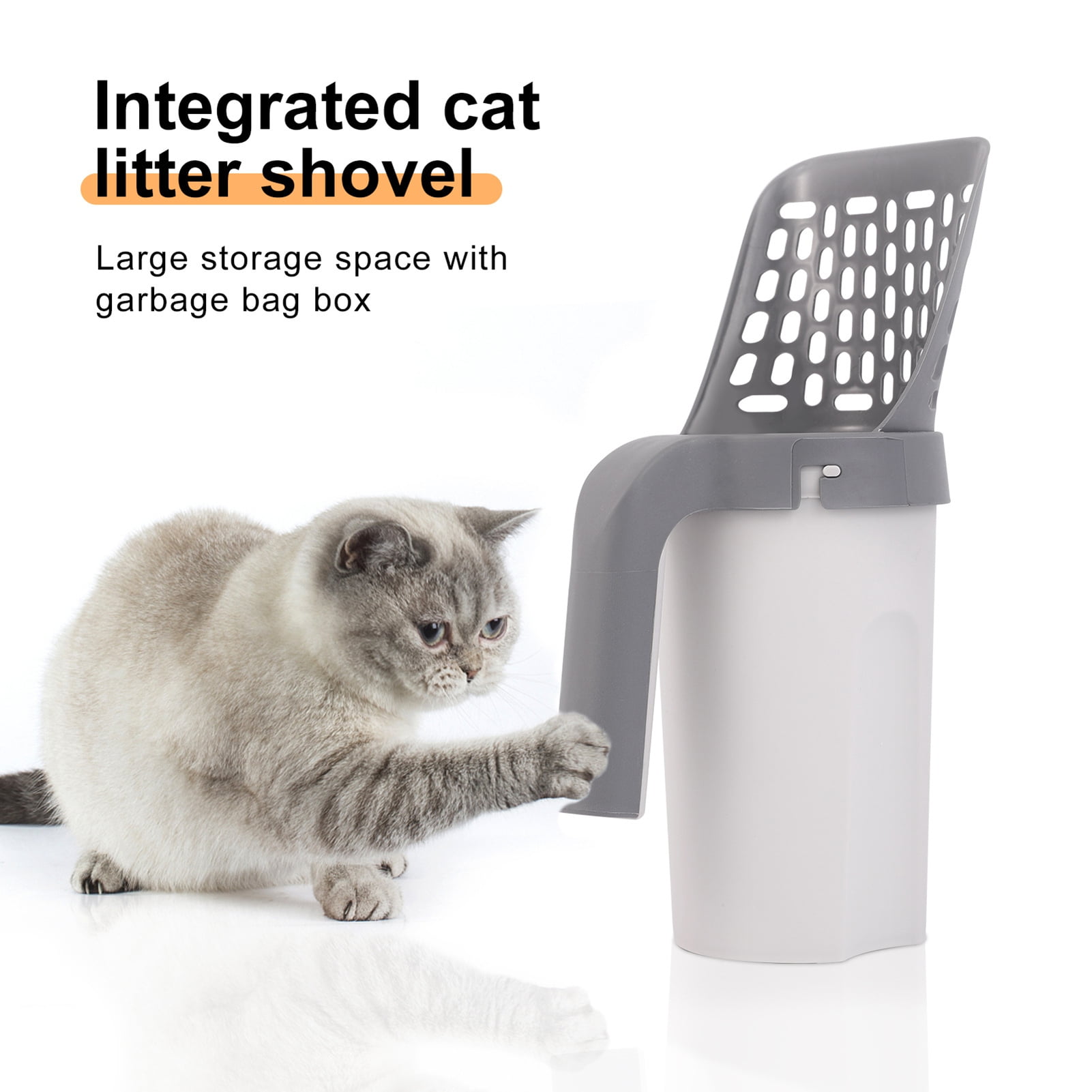 HZLXW Cat Litter Scoop Portable Cat Litter Scoop Holder with Trash ...