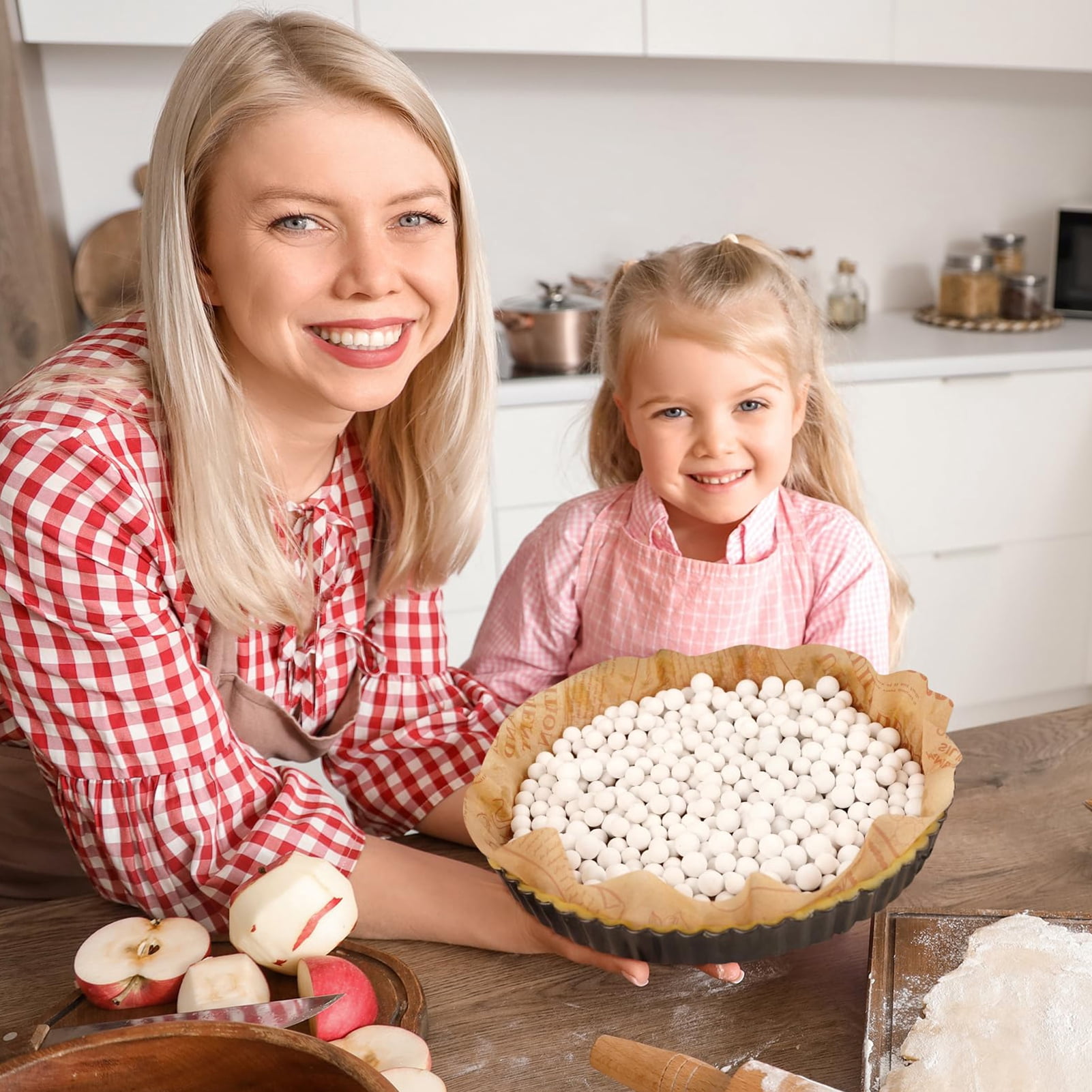 HZLXW Ceramic Pie Weights Baking Beans 1.1/2.2Lb Reusable 10mm Natural ...