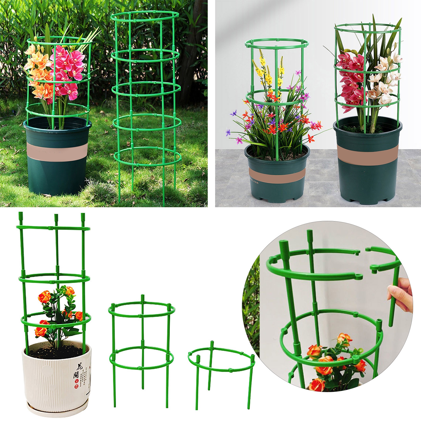 HZLXW Climbing Trellis Tomato Cages Reusable Plant Support Holder ...