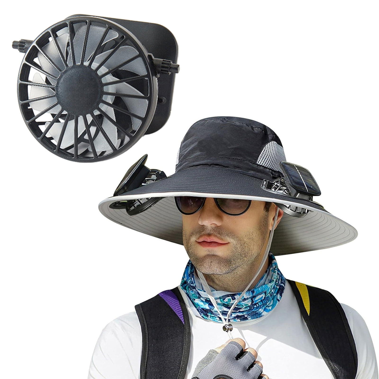 HZLXW Cooling Fan Hat Clip-on Air Cooler Fan Strong Airflow Low Noise ...