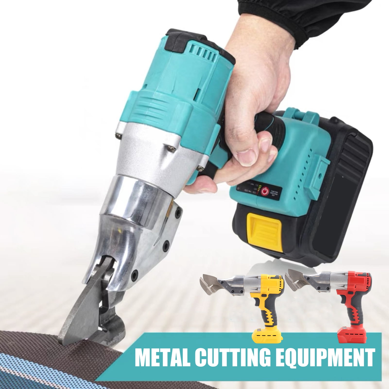 HZLXW Cordless Sheet Metal Cutter with LED Lights Durable Construction ...