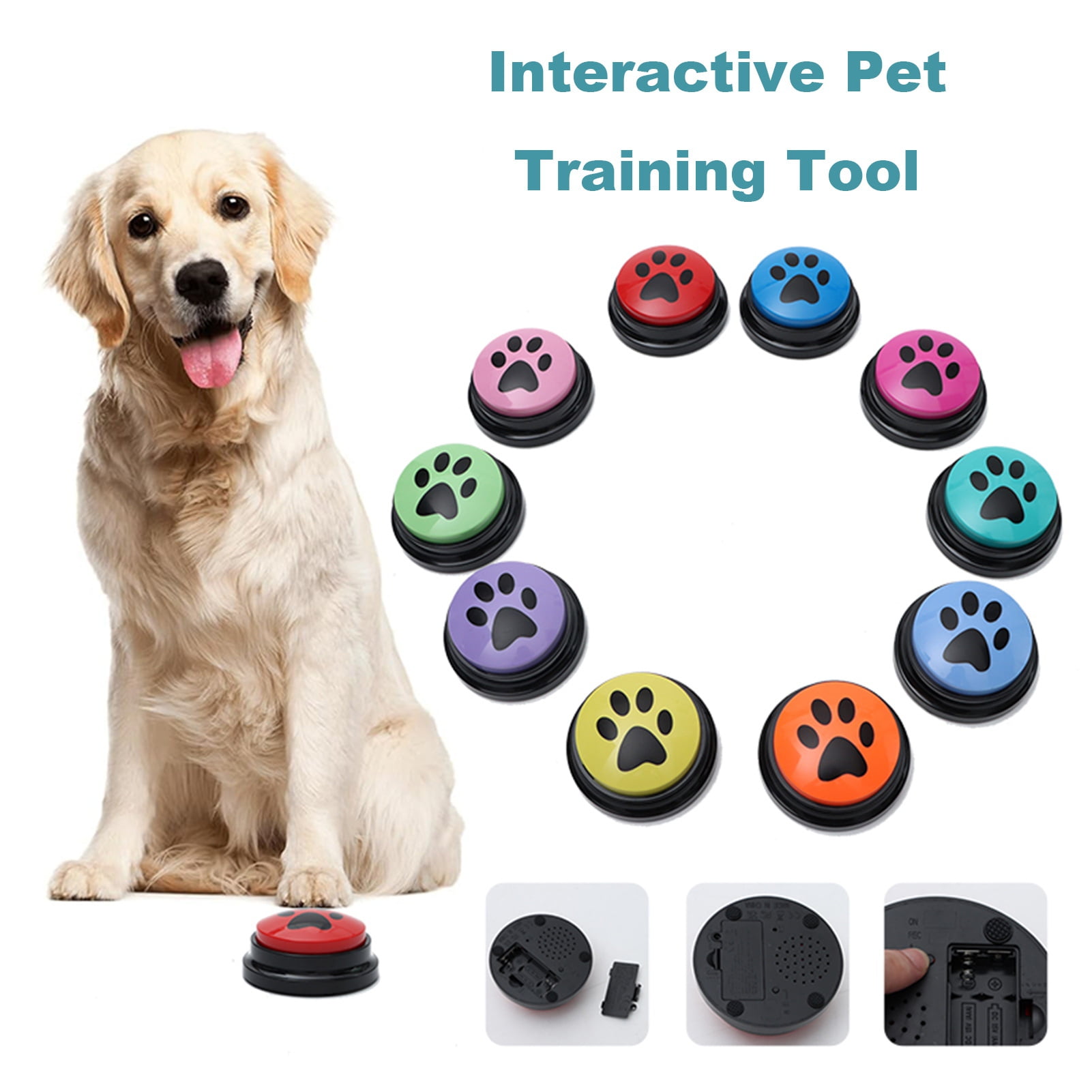 HZLXW Dog Communication Talking Button Dog Training Button Record ...