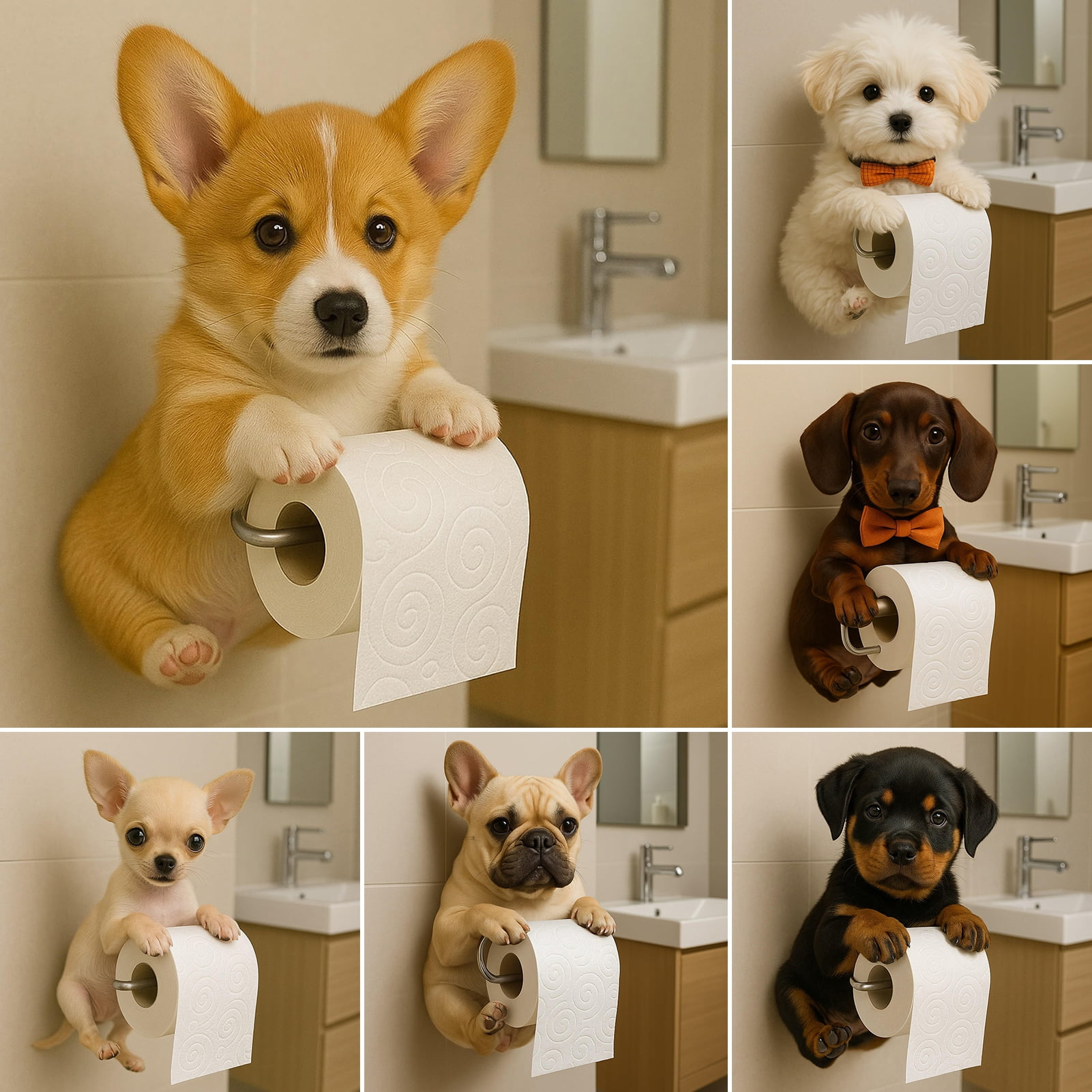 HZLXW Dog Toilet Paper Holder Wall Mount Resin Shark Roll Paper ...