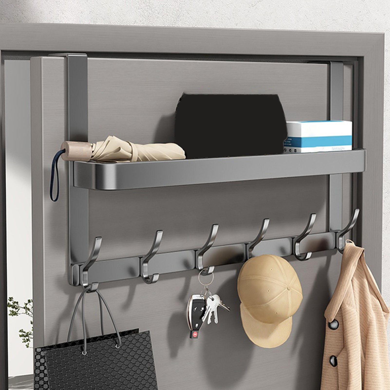 HZLXW Door Rack Double-Layer Design Strong Load-Bearing Simple ...