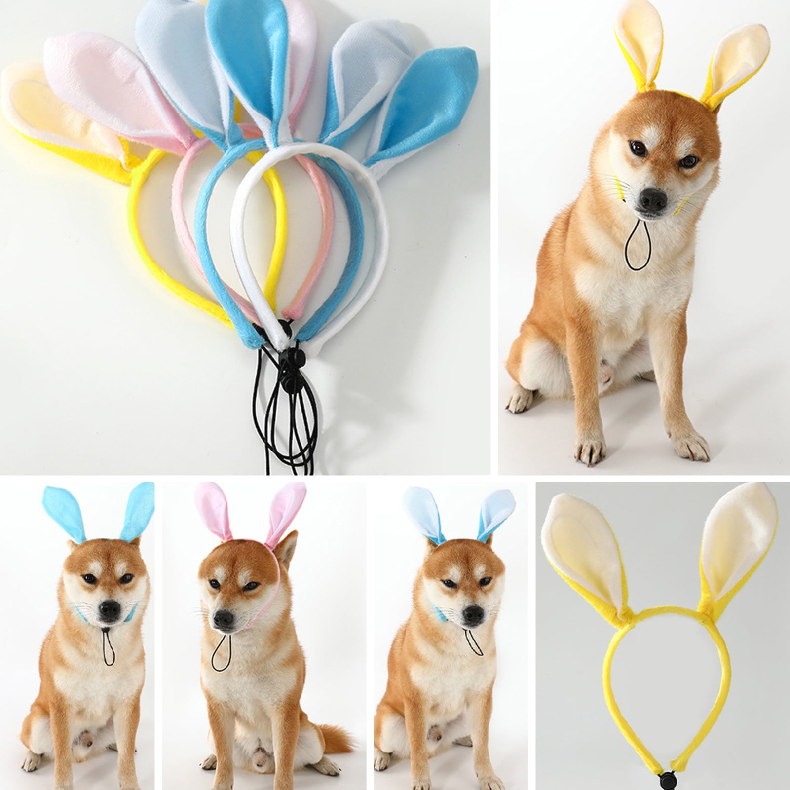 HZLXW Easter Dog Headband Bunny Rabbit Ears Pet Headwear Costume Kitten ...