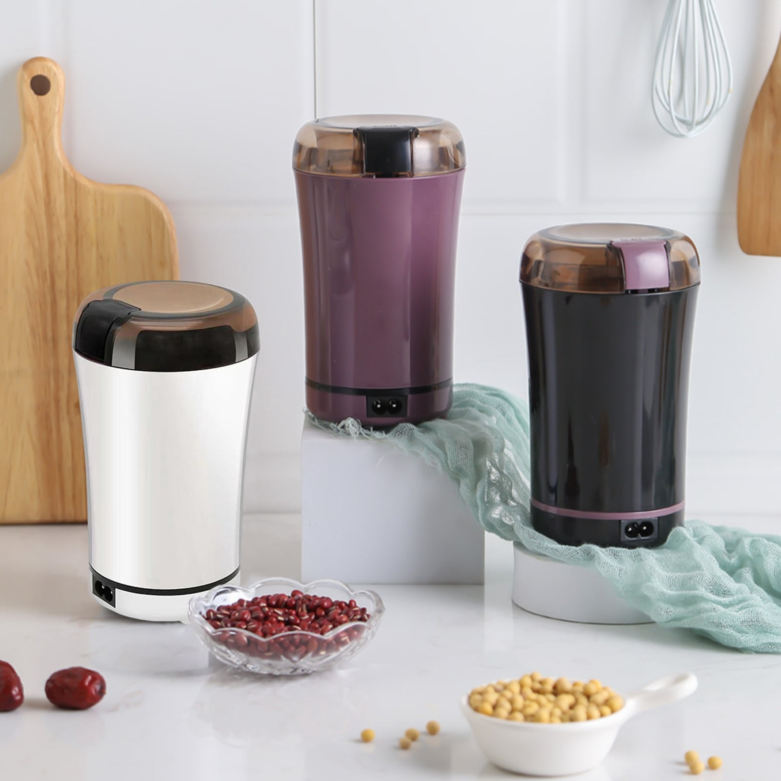 HZLXW Electric Coffee Grinder Space-saving Spice Grinder Food Grade ...