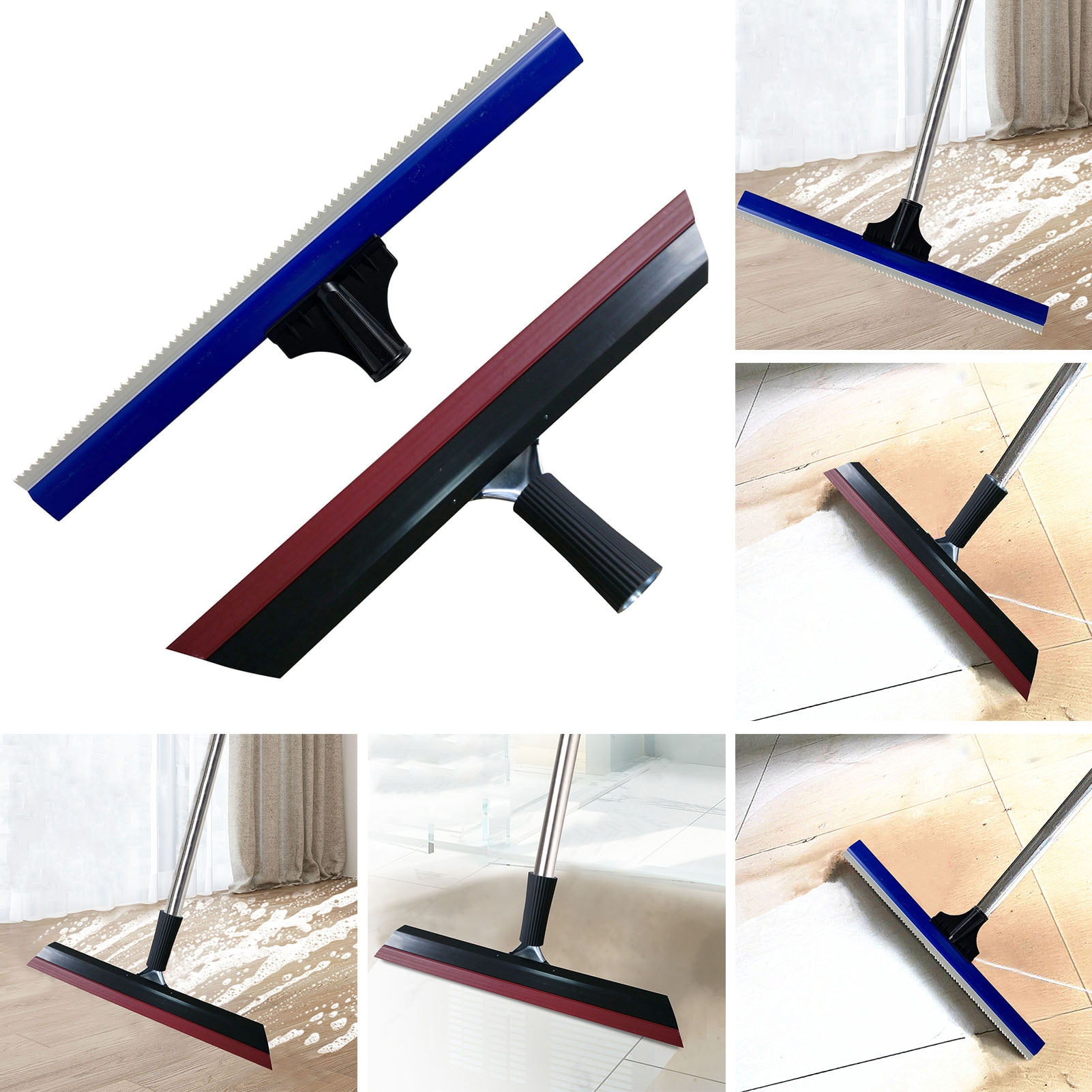 HZLXW Epoxy Notched Squeegee with Soft Rubber Teeth Professional Self ...