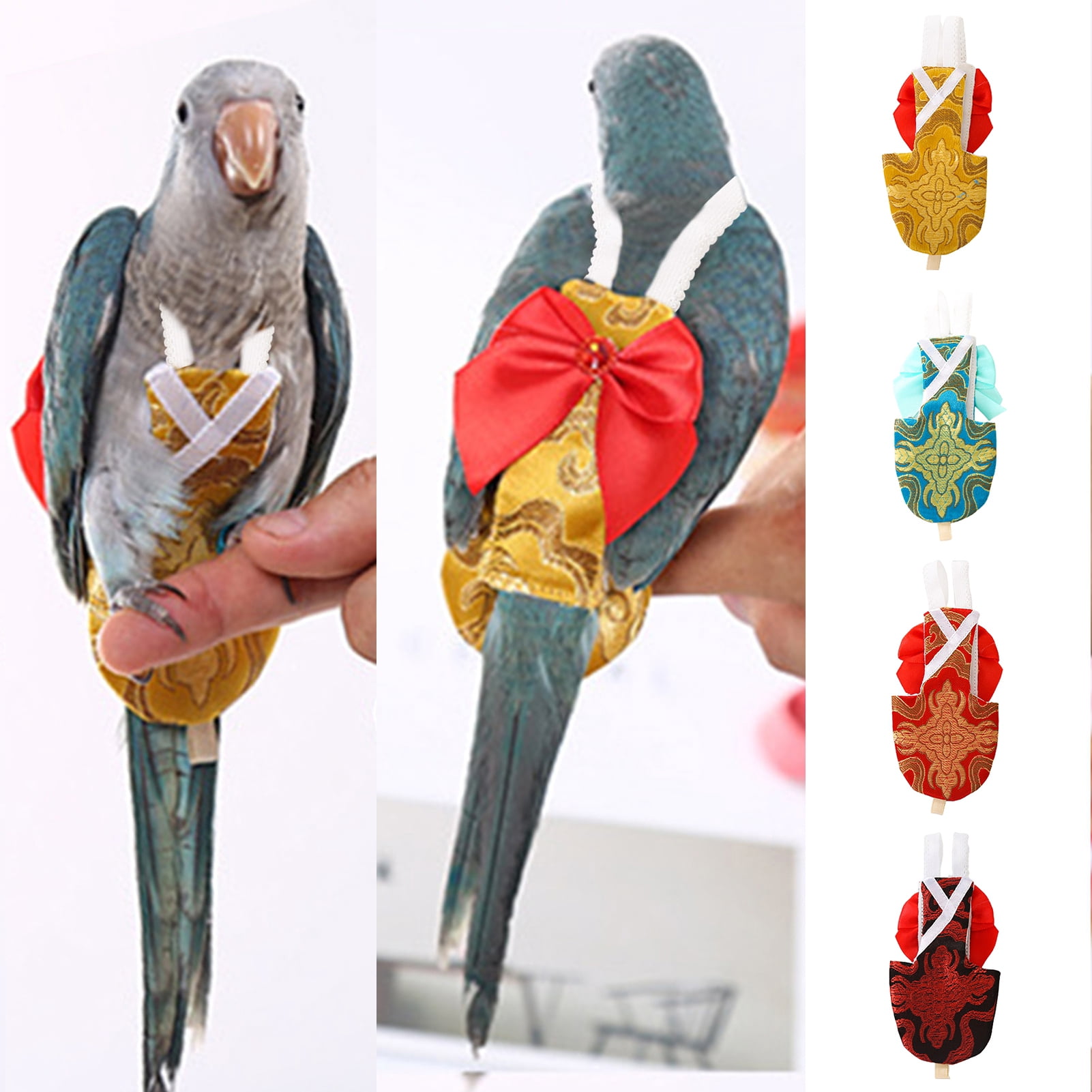 HZLXW Fashionable Bird Nappy Adjustable Retro Style Pet Bird Bow Tie ...