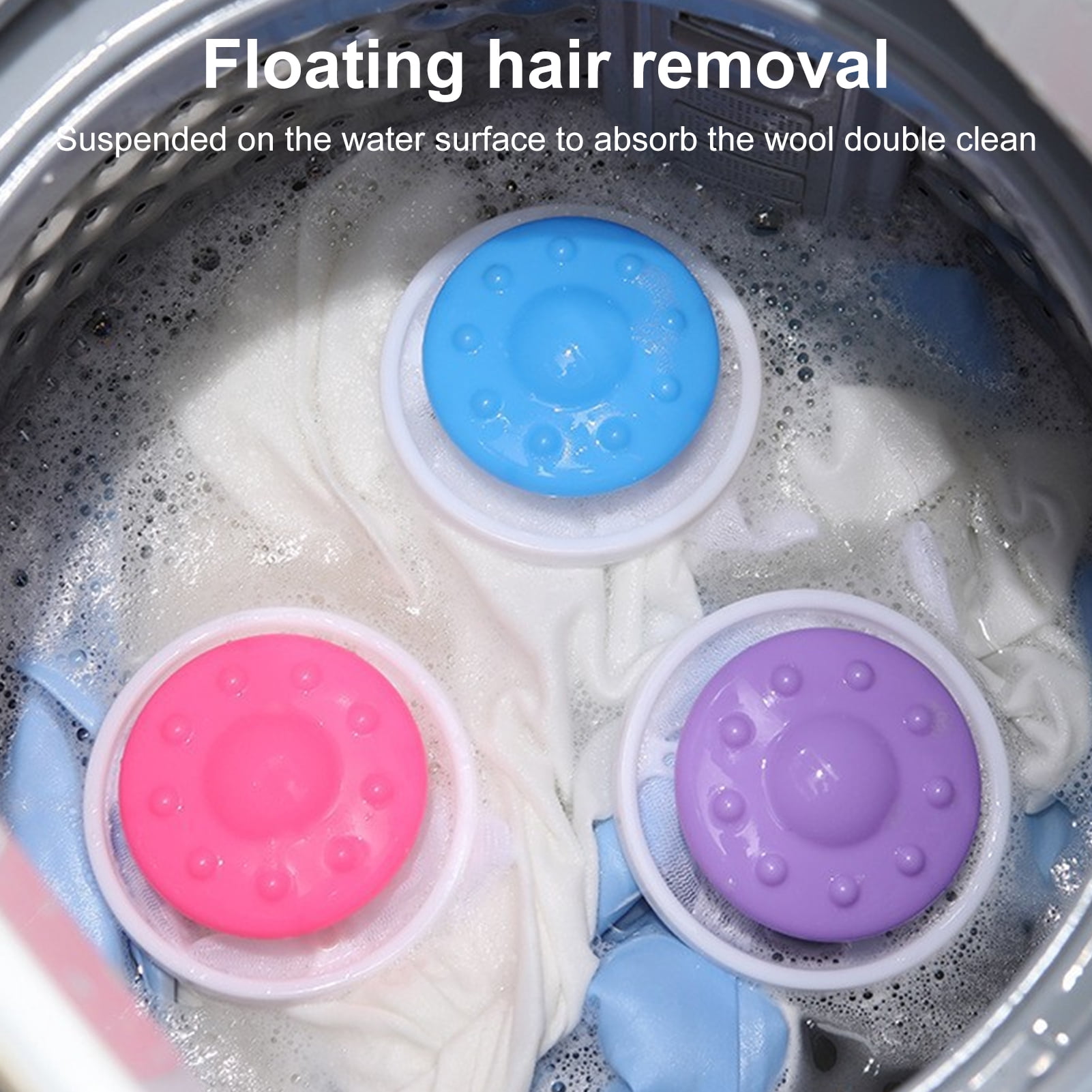 HZLXW Floating Hair Filter Mesh Washing Machine Reusable Hair Catcher ...