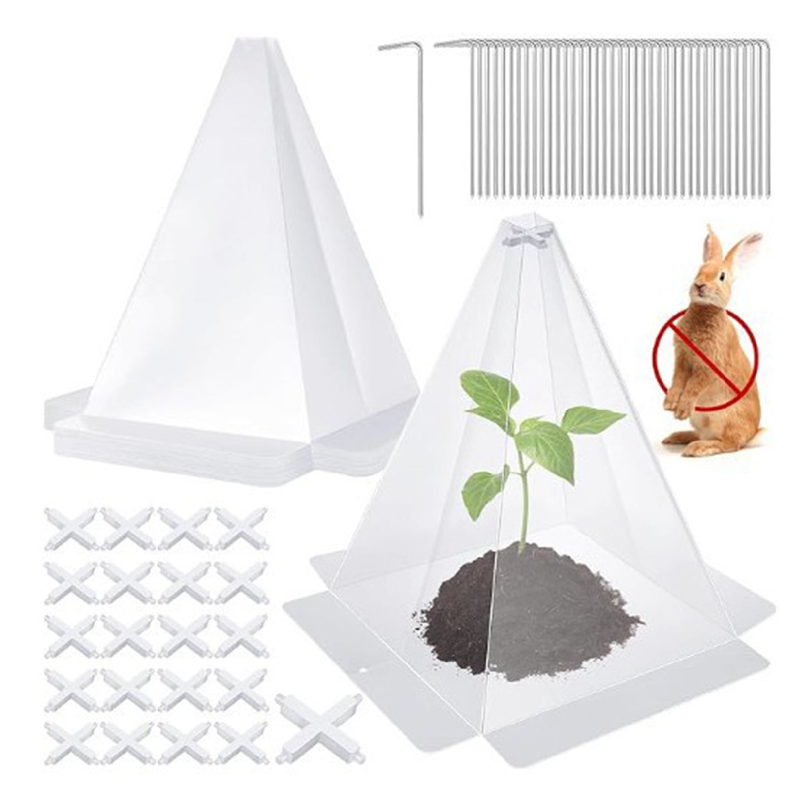 HZLXW Garden Plant Cloches Reusable Ventilated Seedlings Protector with ...