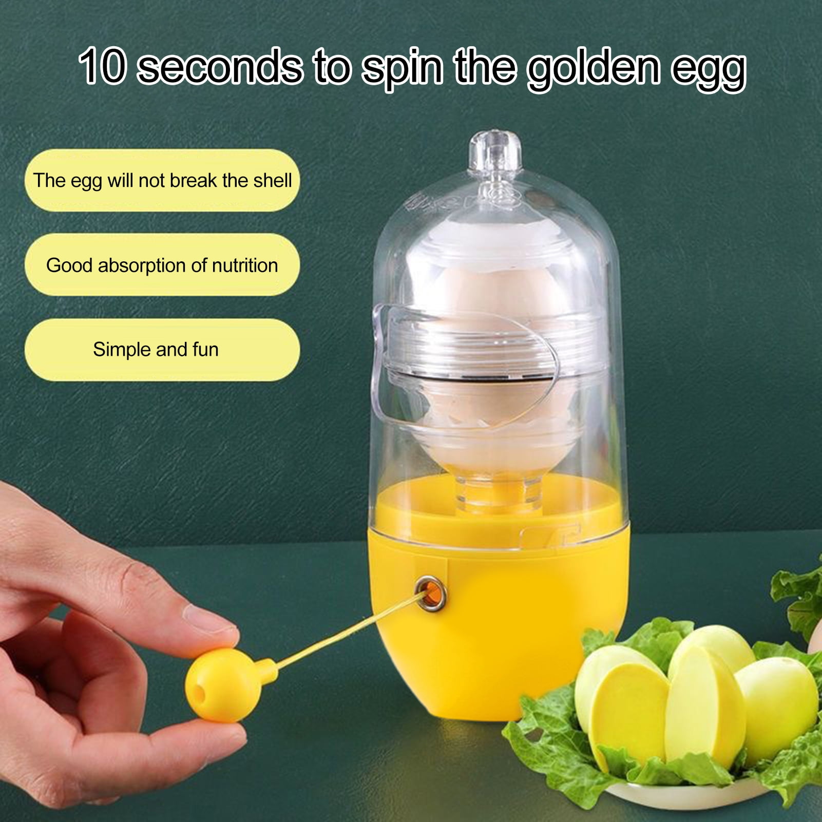 HZLXW Golden Egg Maker Manual Puller Egg Yolk Mixer Quick Golden Manual ...