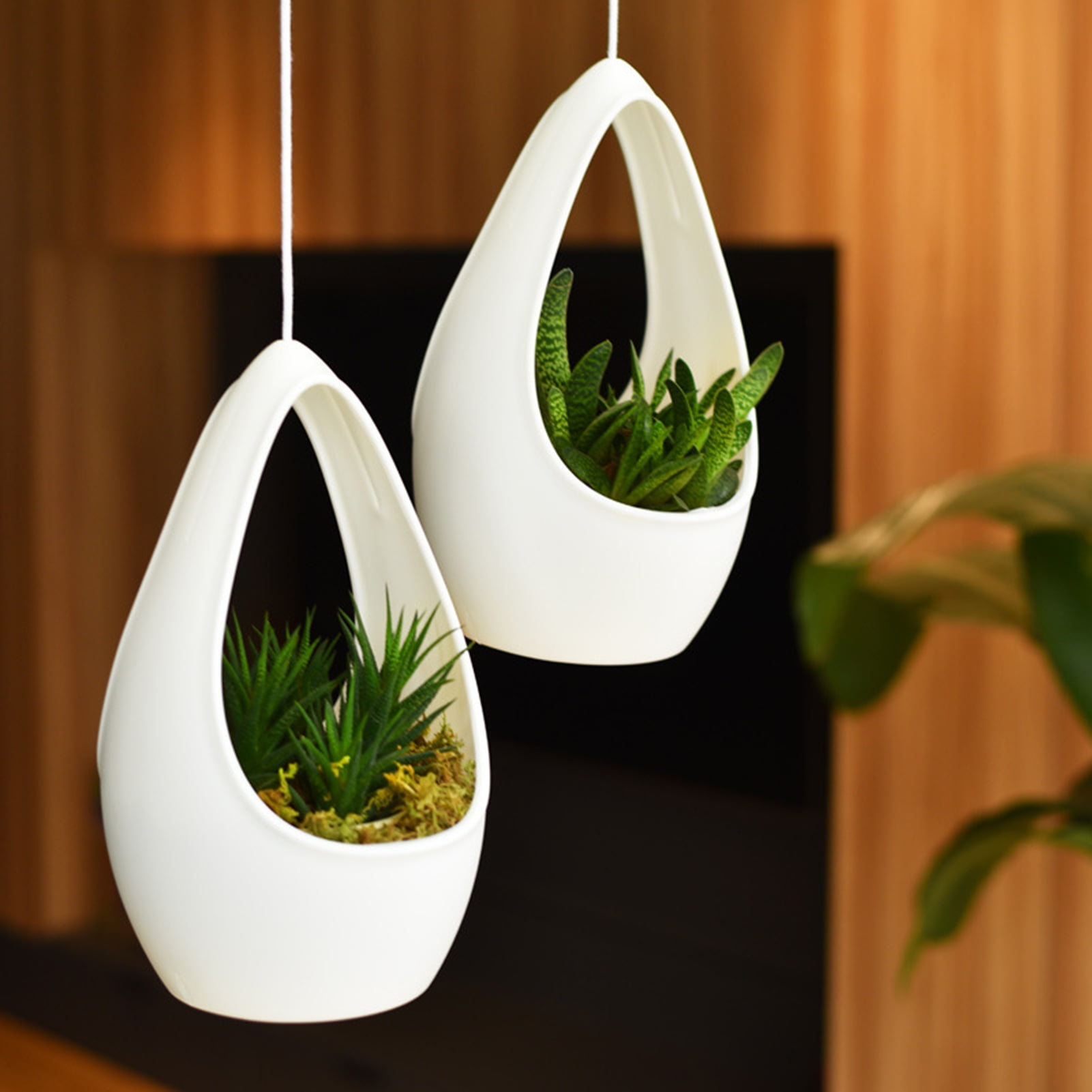 HZLXW Hanging Planter Drop-Shaped Flower Pot with Drainage Hole Plant ...