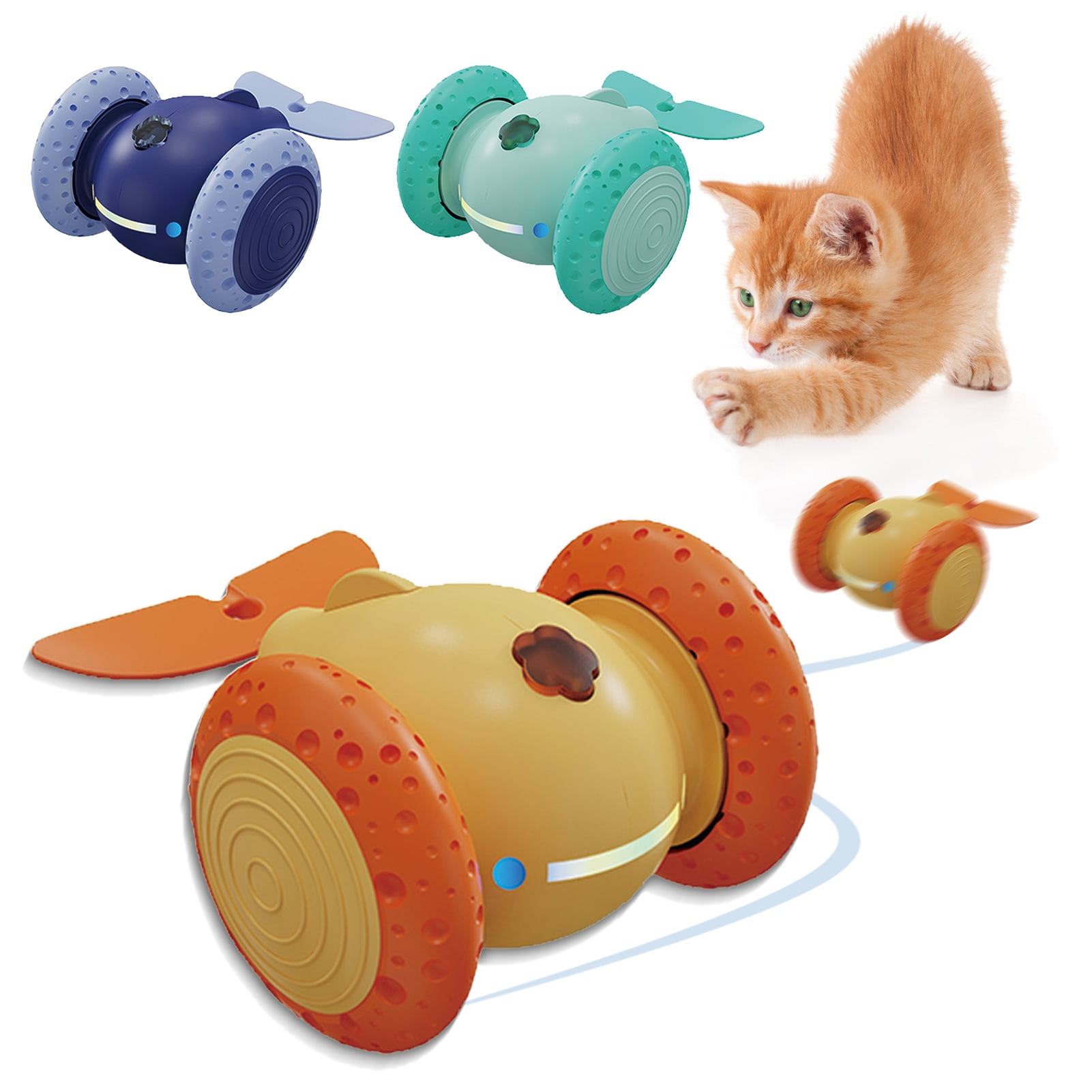 HZLXW Interactive Cat Toys for Indoor Cats USB Rechargeable Smart ...