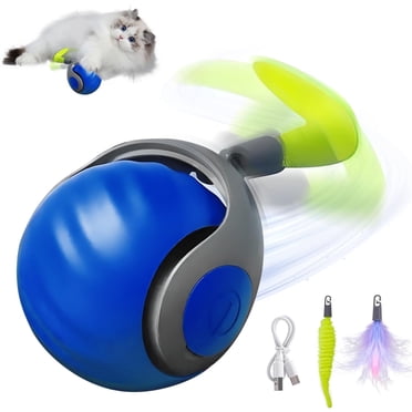 BULLPAW Electric Rolling Ball Cat Toy Automatic Moving Smart Ball with ...
