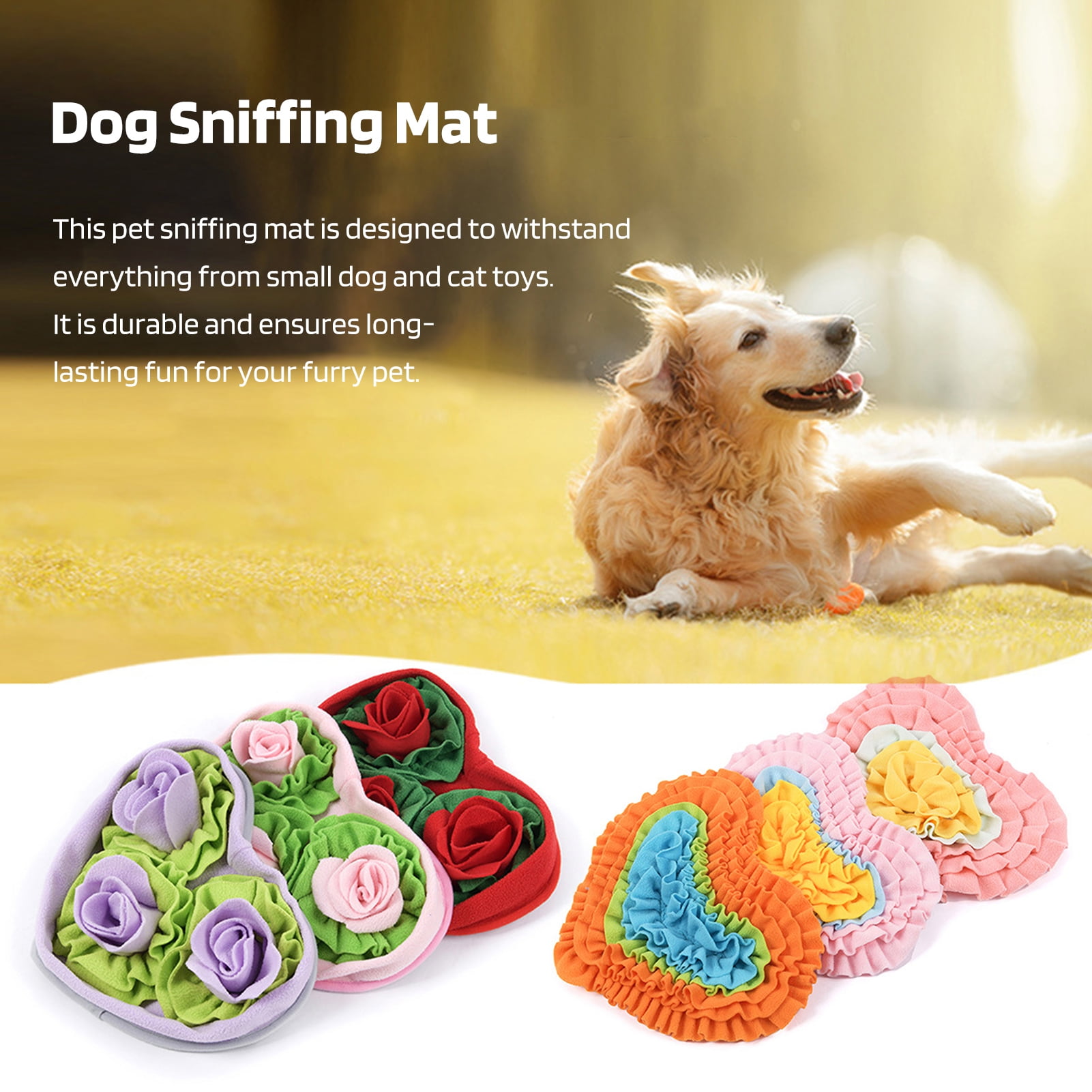HZLXW Interactive Snuffle Mat Pet Dog Lick Mat Slow Feeding Mental Stimulation Sniffing Mat ...