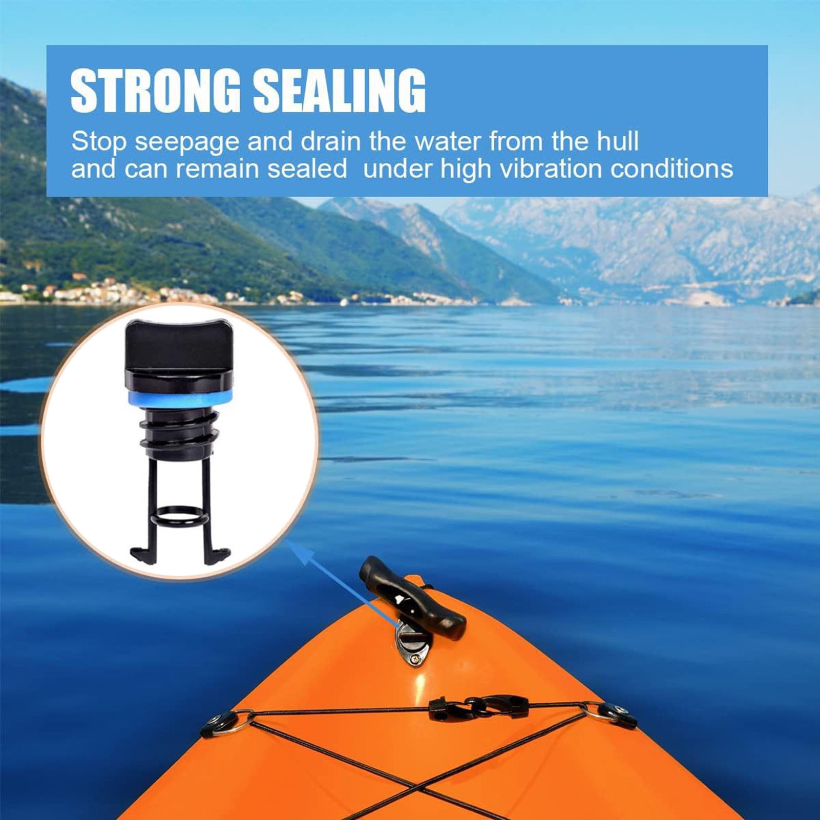 HZLXW Kayak Plugs Drain Stopper Replacement Kit Thread Boat Drain Hole Stopper Scupper Plugs ...